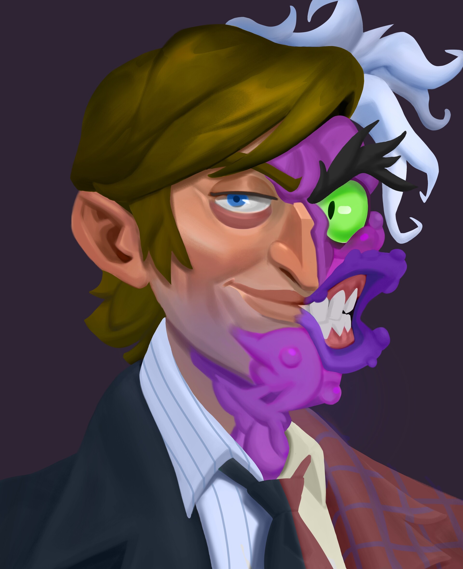 ArtStation - Two Face Fanart Bust