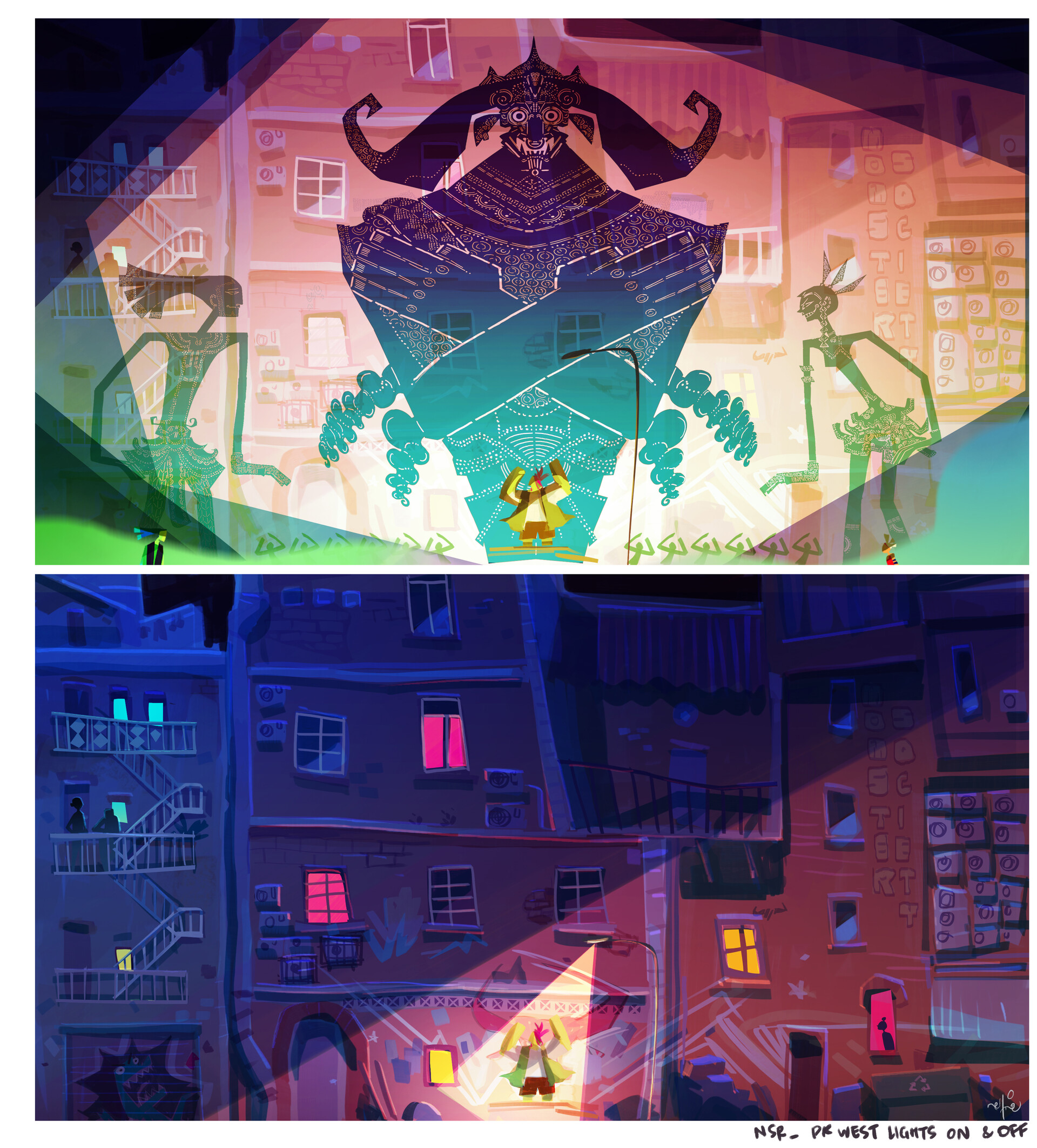 SillyJellie (Ellie) - No Straight Roads concept art