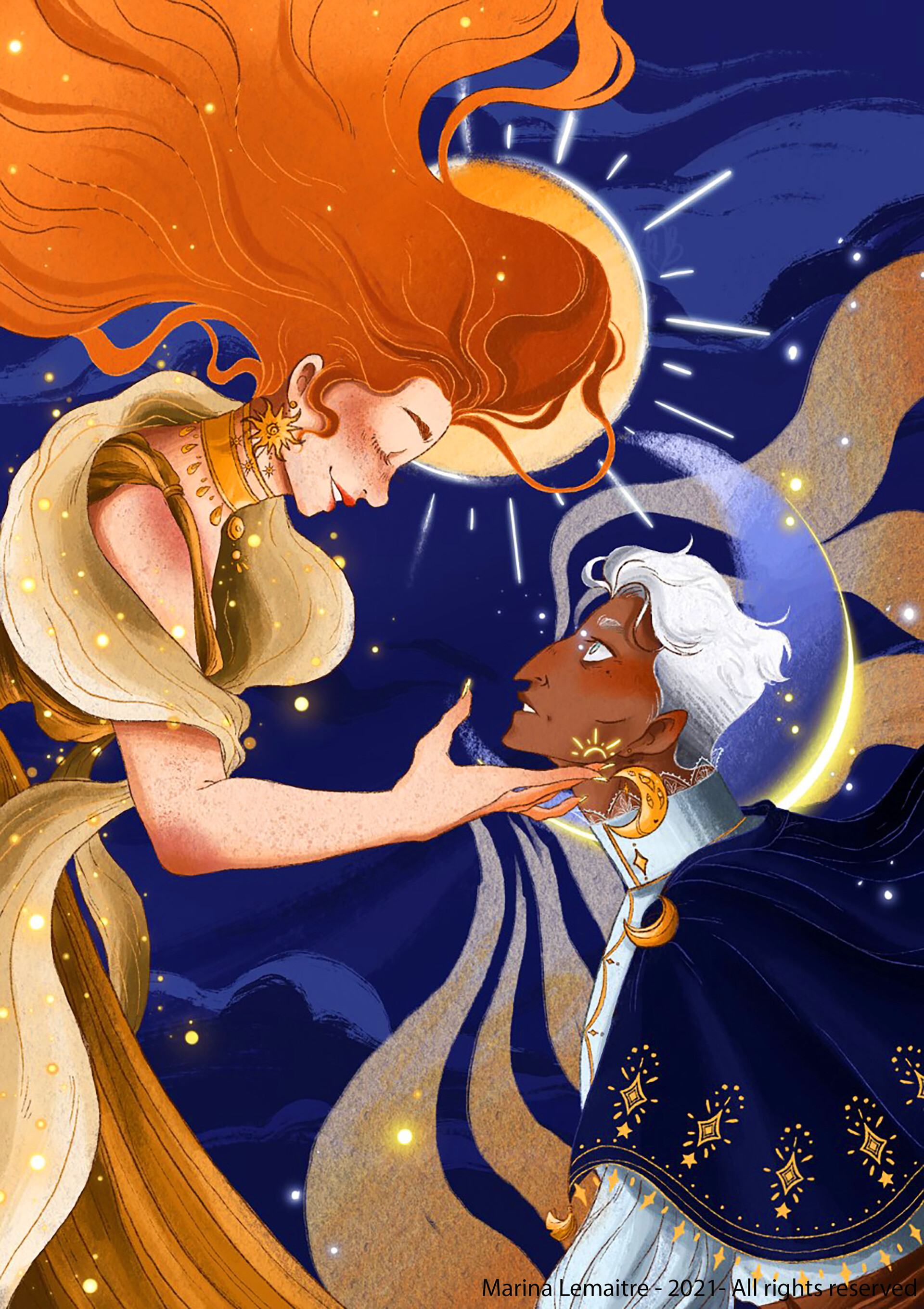 ArtStation - Sun and Moon's meeting