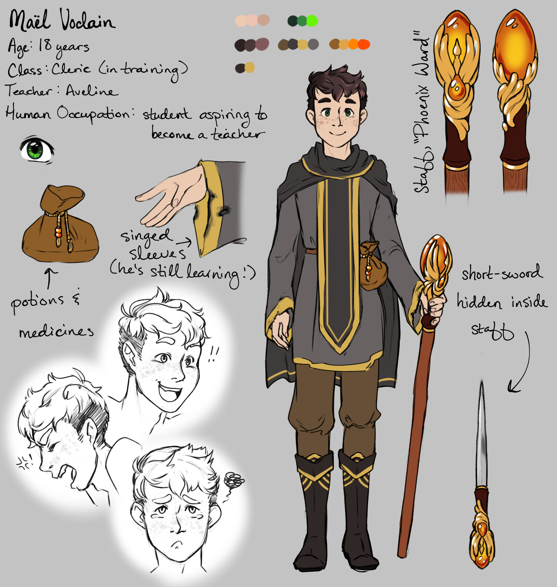 ArtStation - Mael Apprentice Cleric Character