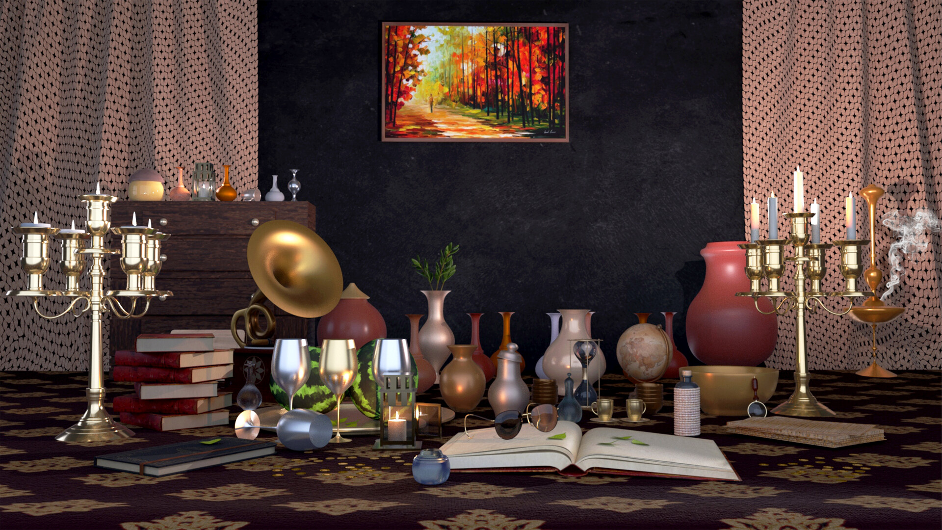 ArtStation - Antique Old props and Setup