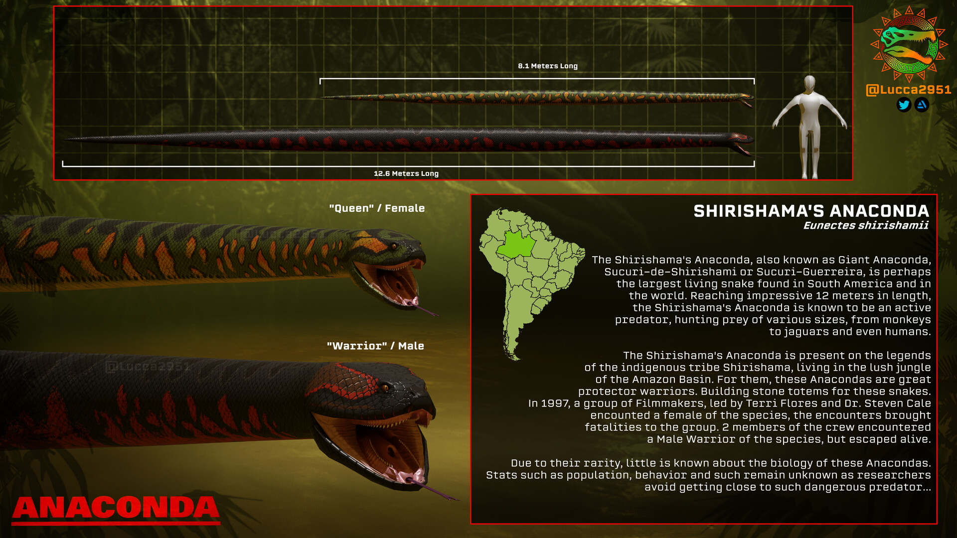 Lucca - Shirishama's Anaconda 3D Model - 1997's ANACONDA