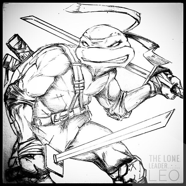 leonardo coloring page tmnt