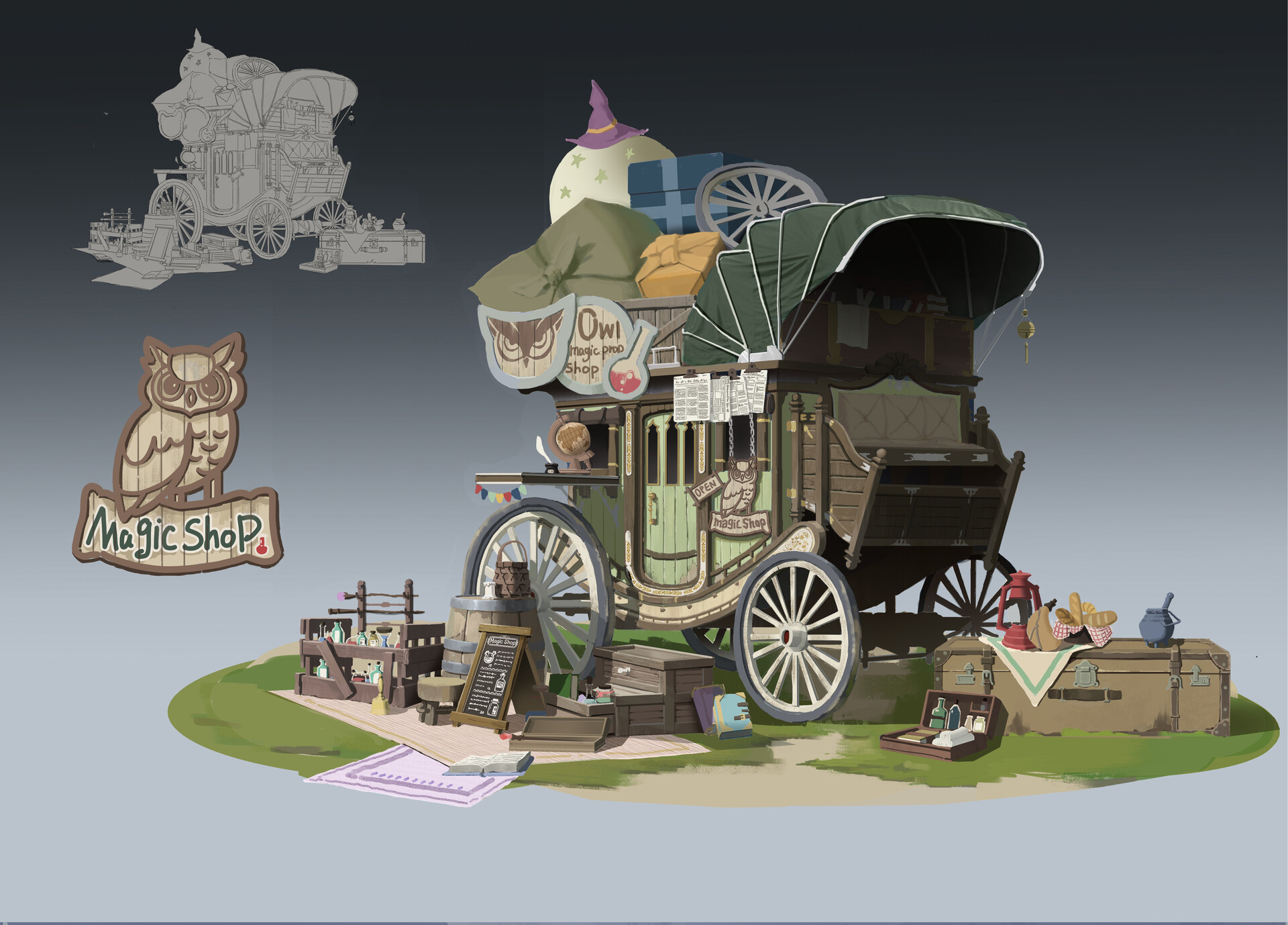 ArtStation - Magic Merchant Carriage