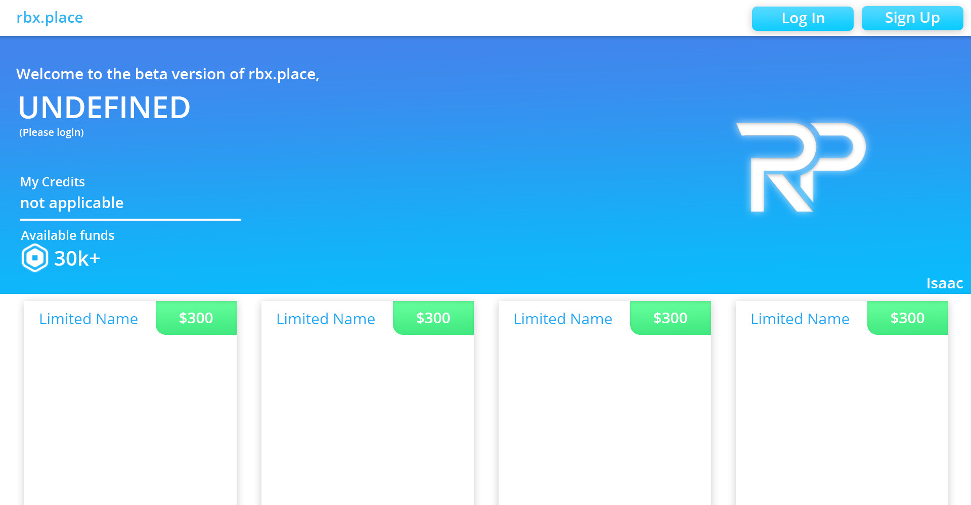 ArtStation - Re-doing the beta website for (rbx.place)