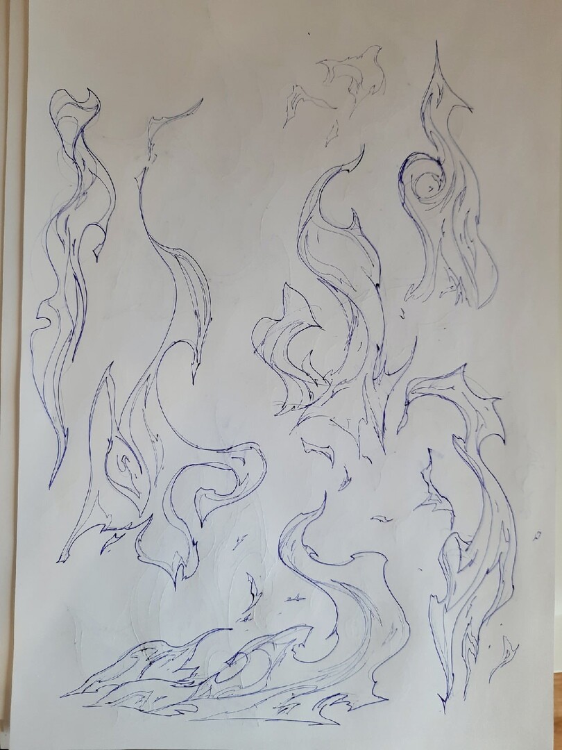 how to draw fire smoke