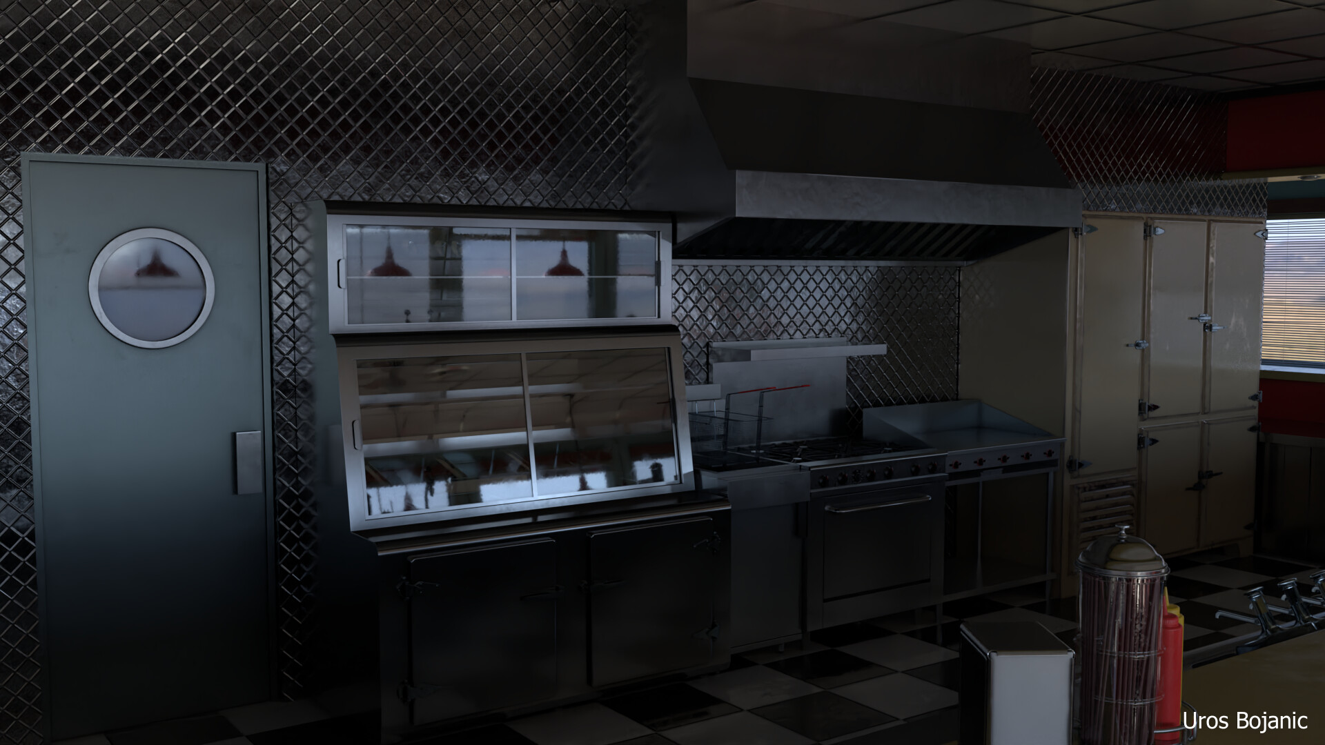 Uros Bojanic - 1950's American Diner Scene/Environment