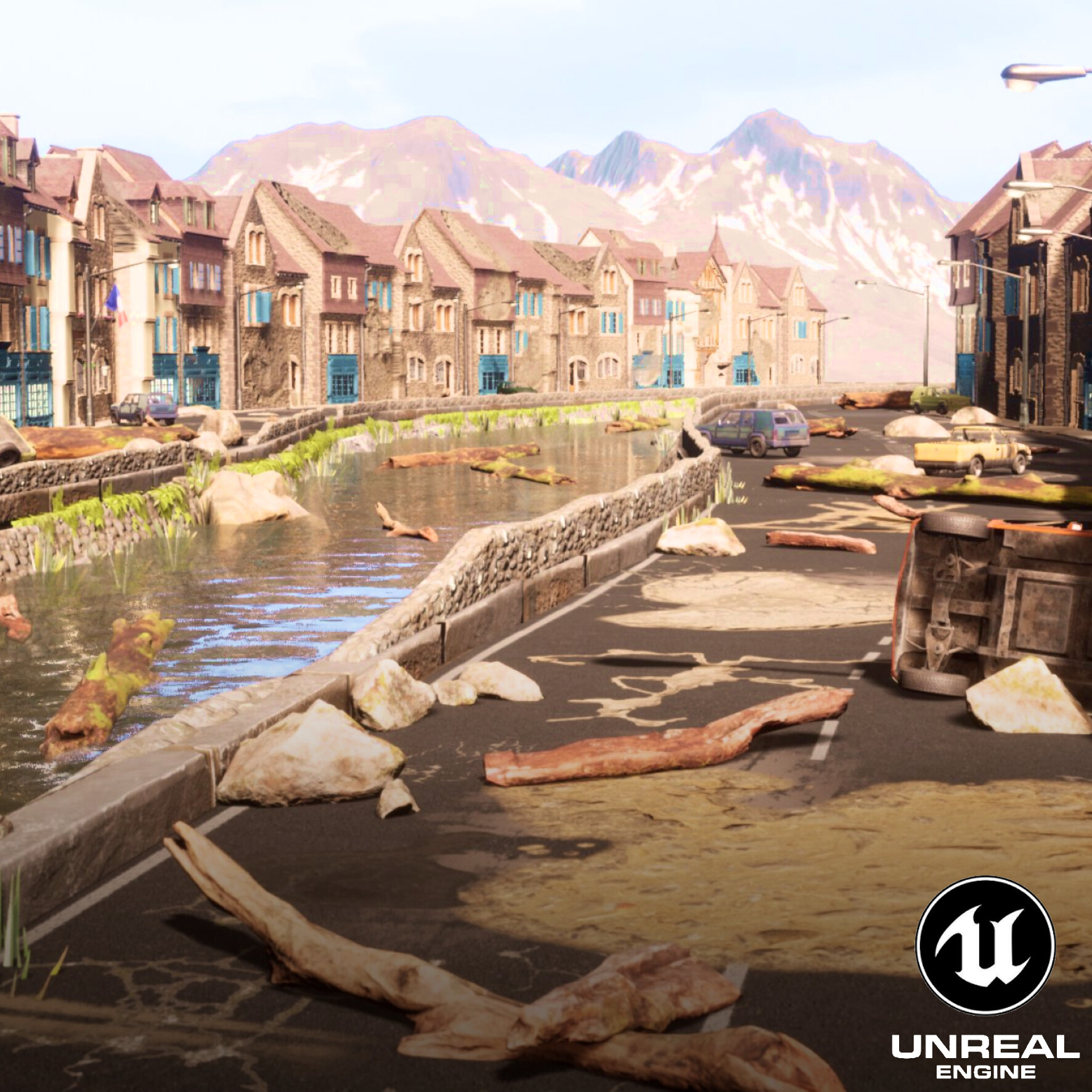 ArtStation - Flash Flood France TV (2 weeks Set Dressing / Lighting)
