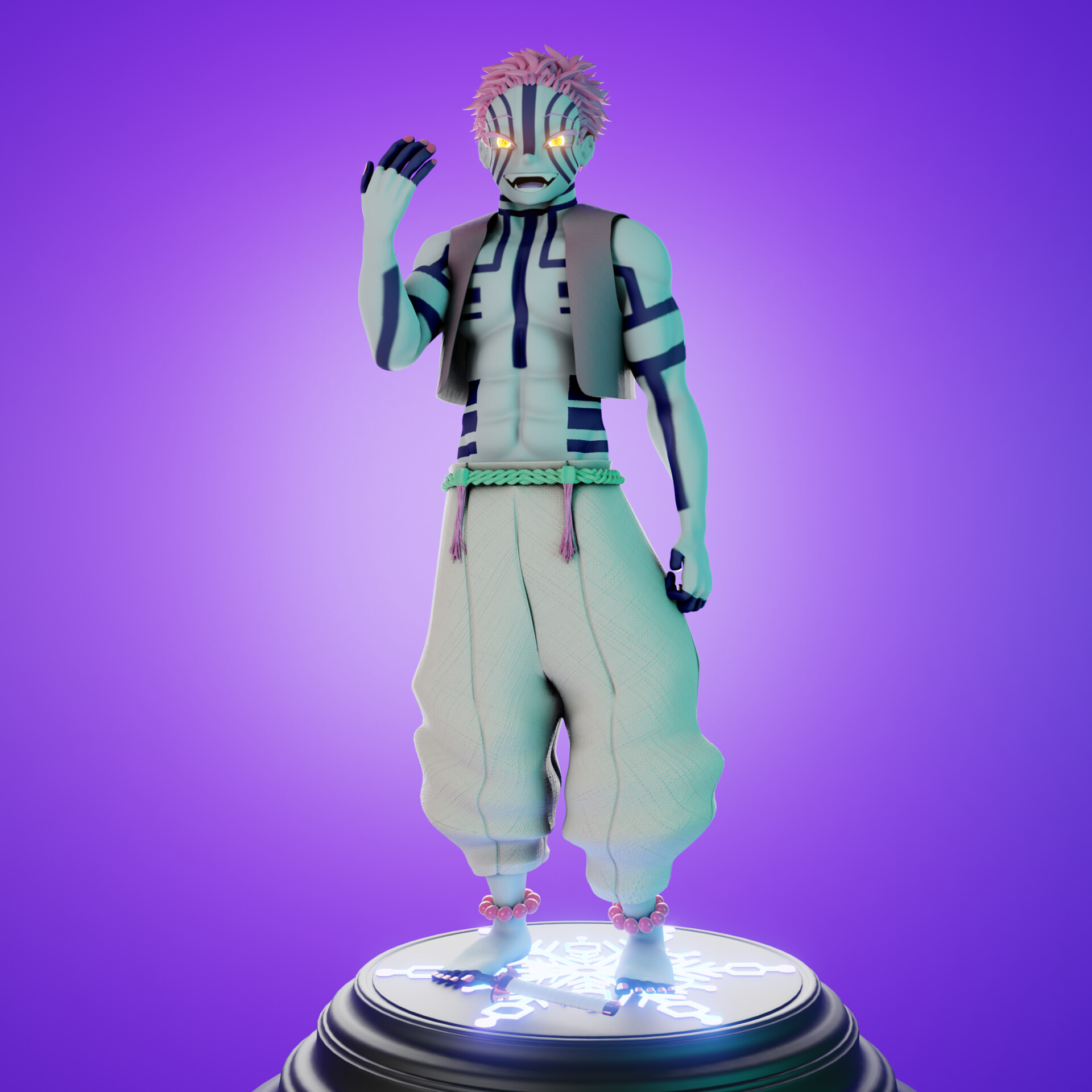 ArtStation - Akaza Demon Slayer