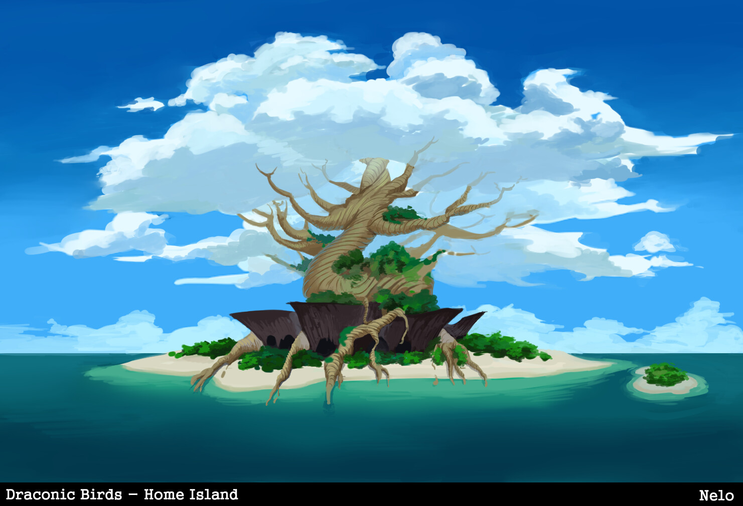 ArtStation - Draconic Birds - Home tree