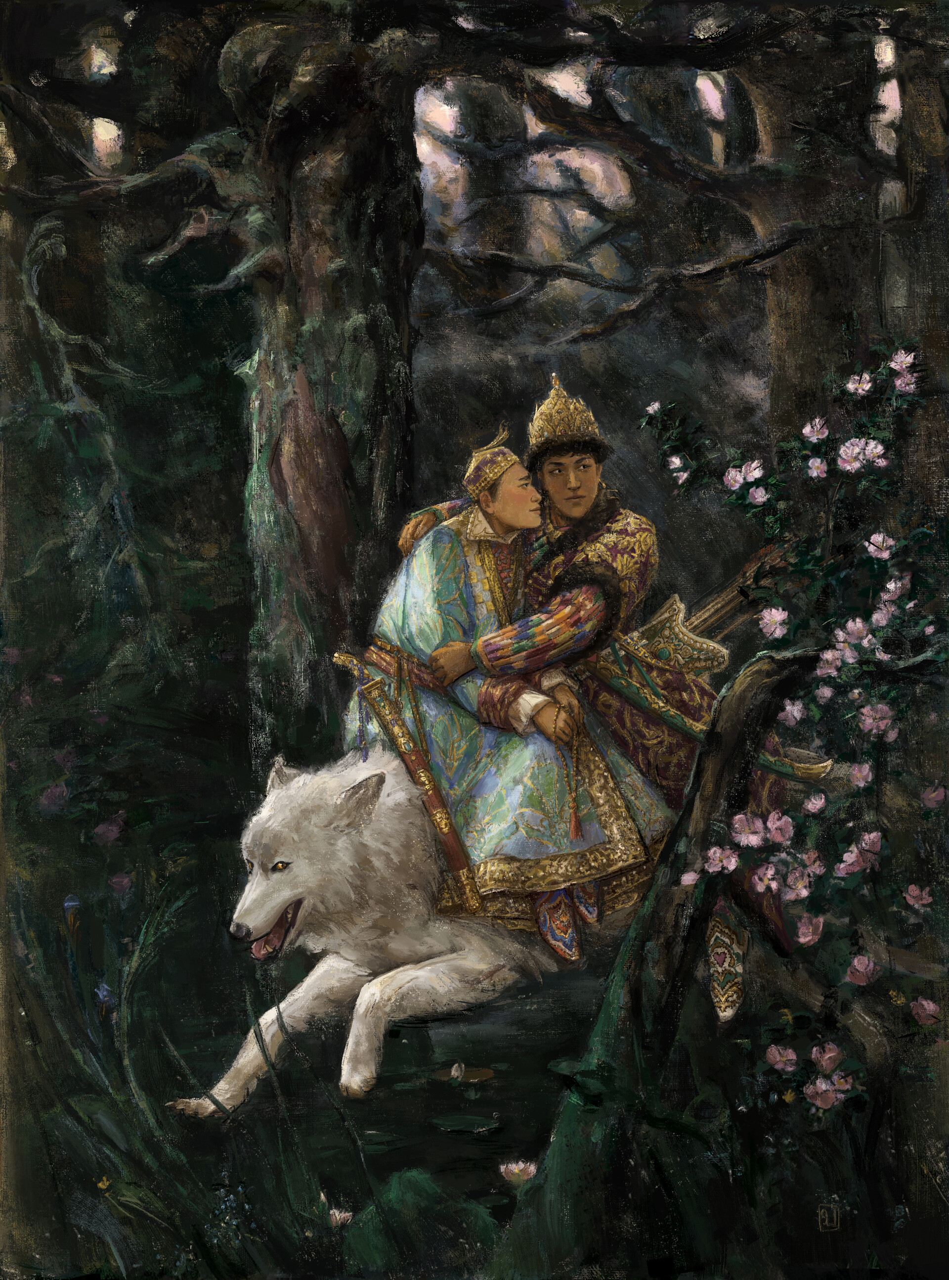 ArtStation - Prince and the white wolf