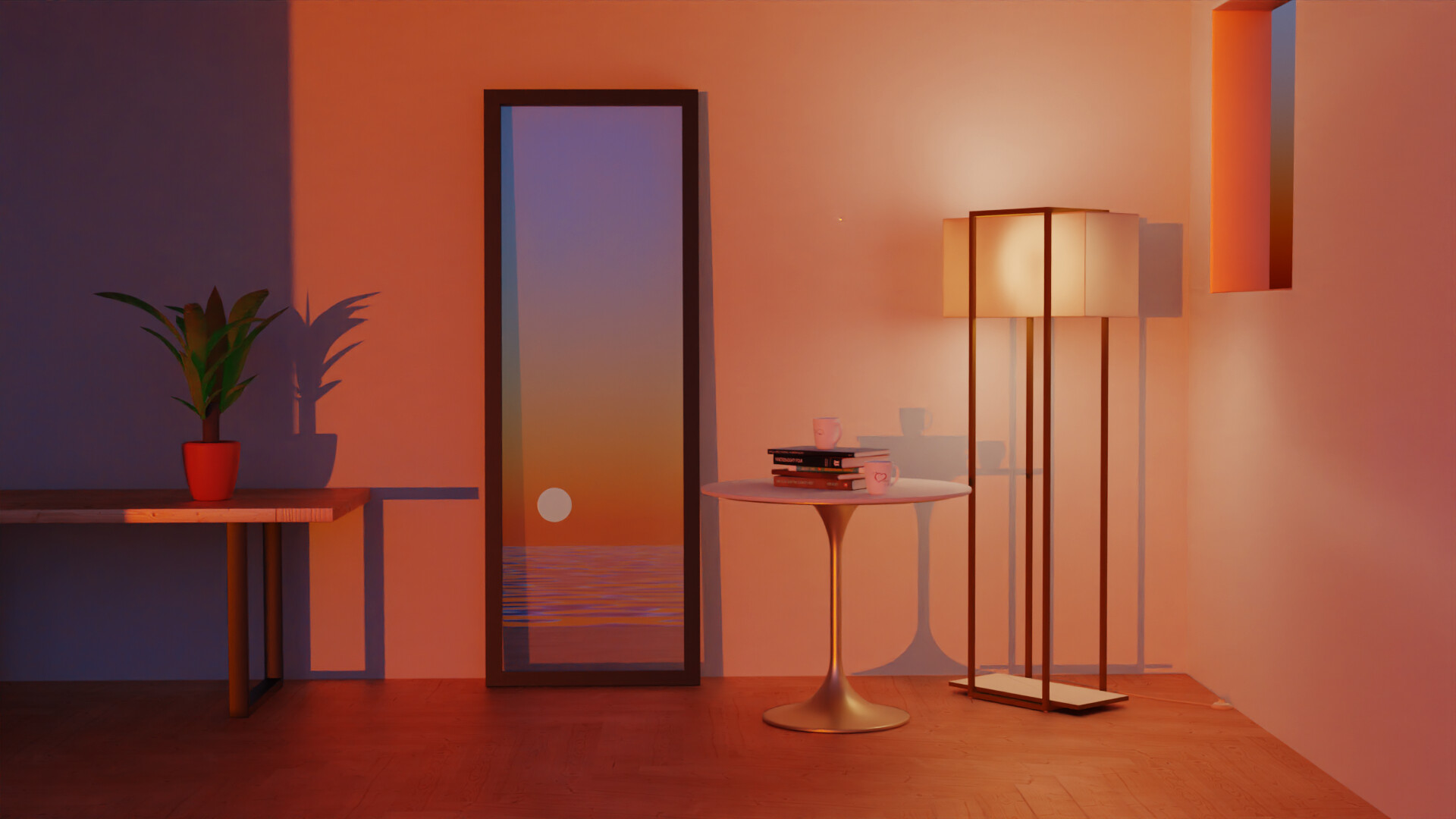 ArtStation - Sunset Interior Scene