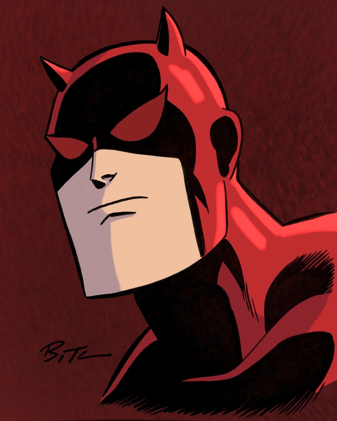 ArtStation - Daredevil by Bruce Timm - Colors
