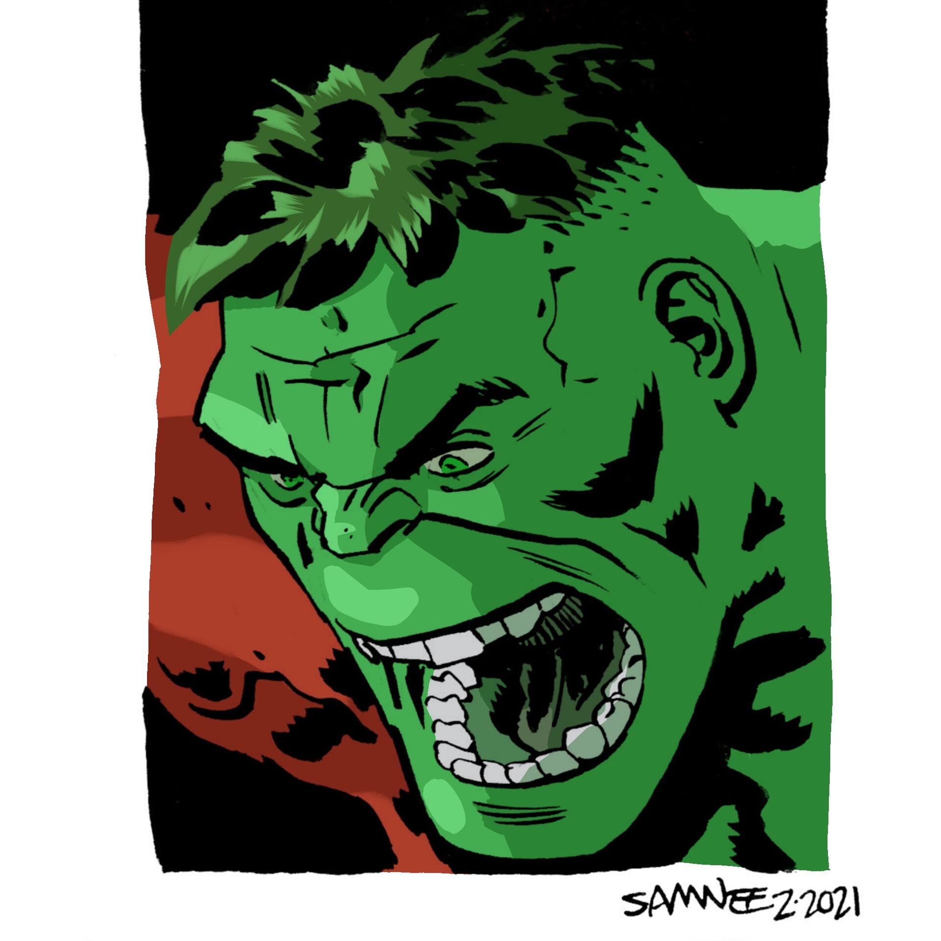 ArtStation - Hulk by Chris Samnee - Colors