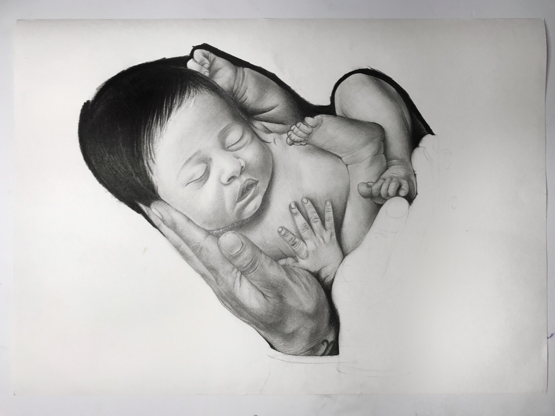 Newborn Baby Drawings In Pencil
