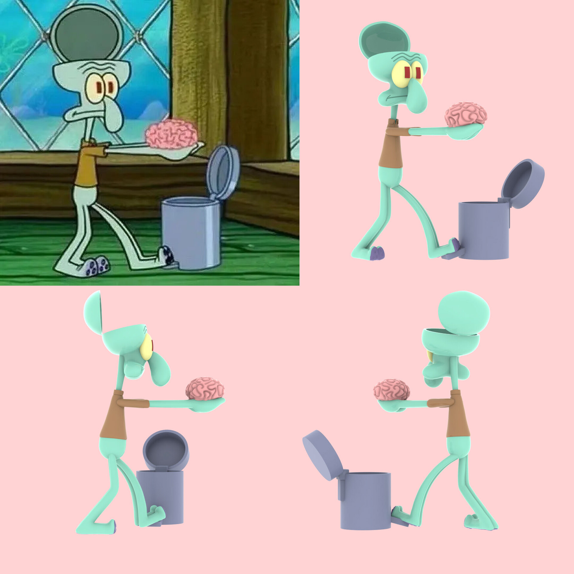 ArtStation - Squidward Q. Tentacles threw his brain