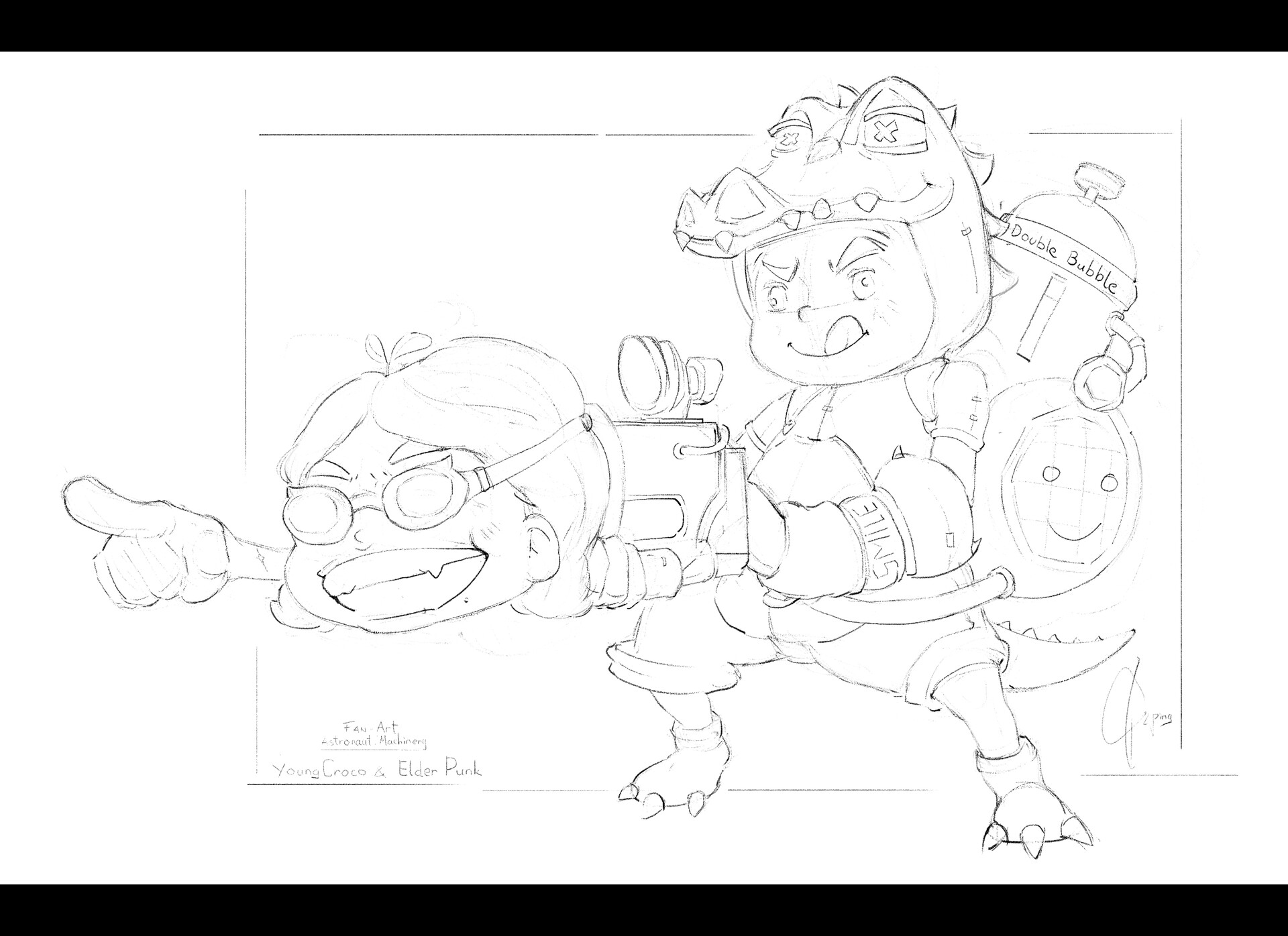 ArtStation - Young Croco and Elder Punk