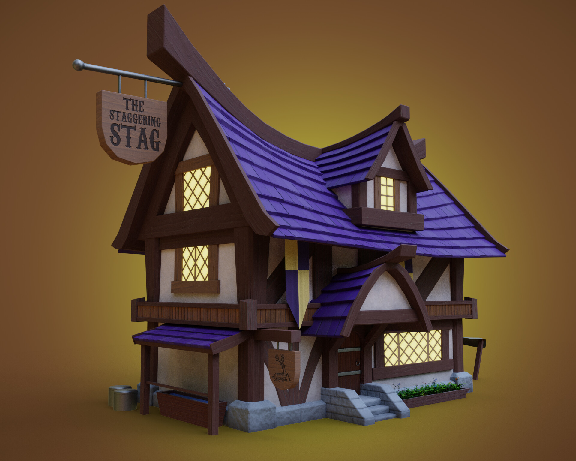 ArtStation - Lowpoly stylized house ArtStation - Lowpoly stylized house