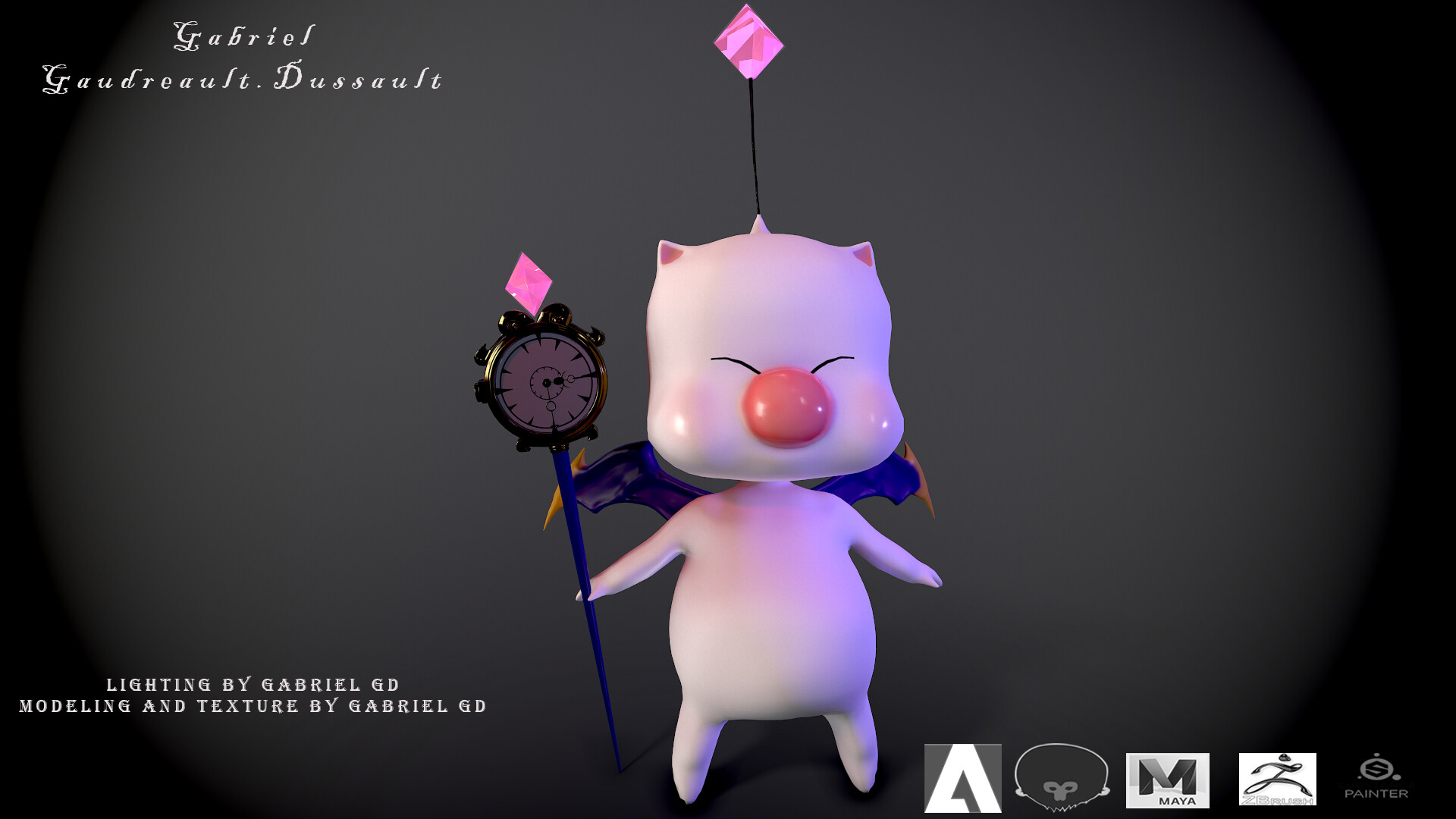 ArtStation - Moogle Final Fantasy XIII (Mog)