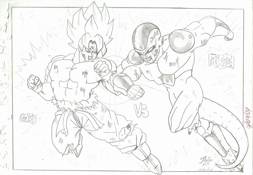 golden frieza coloring pages