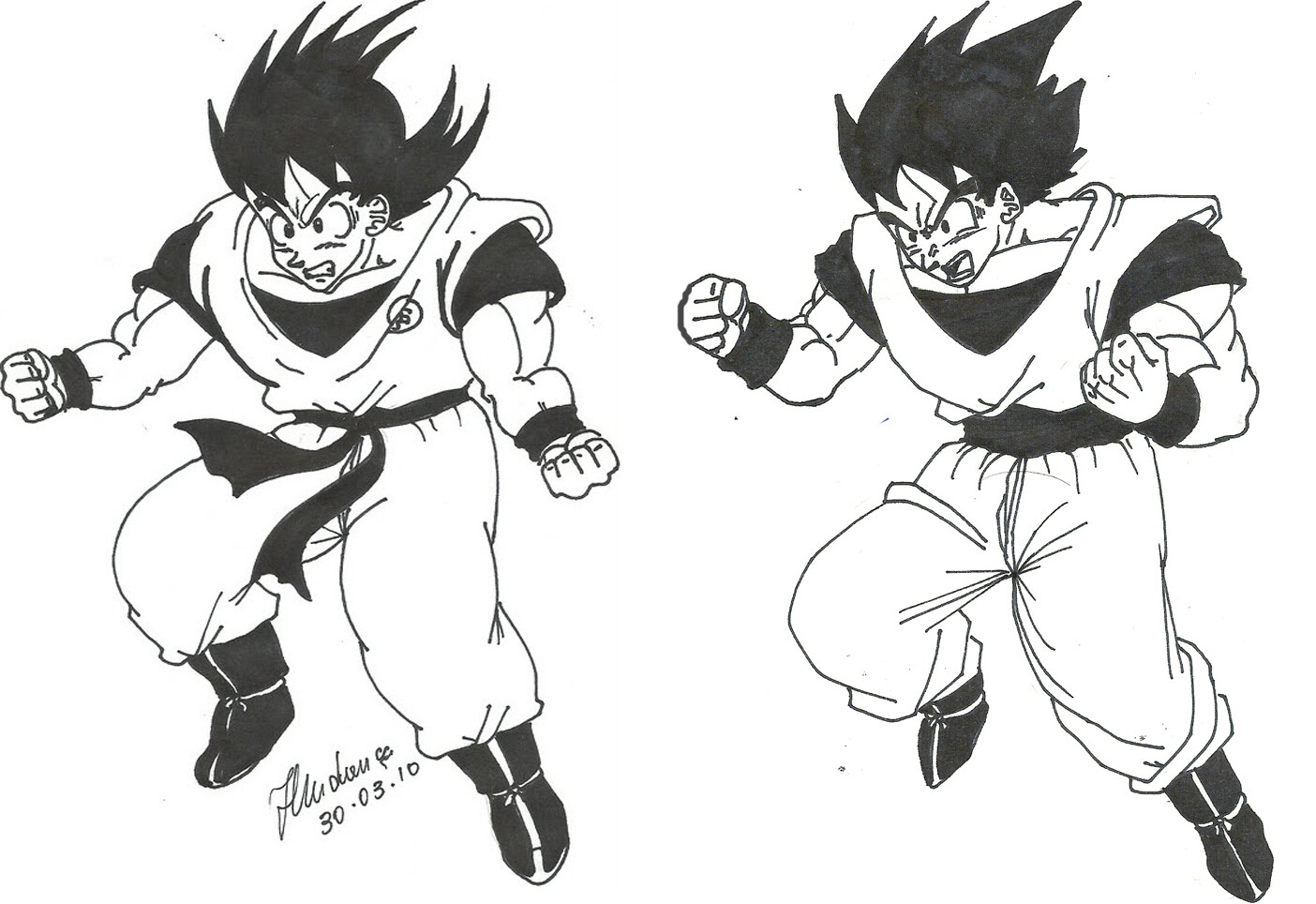 ArtStation - Goku - before & later