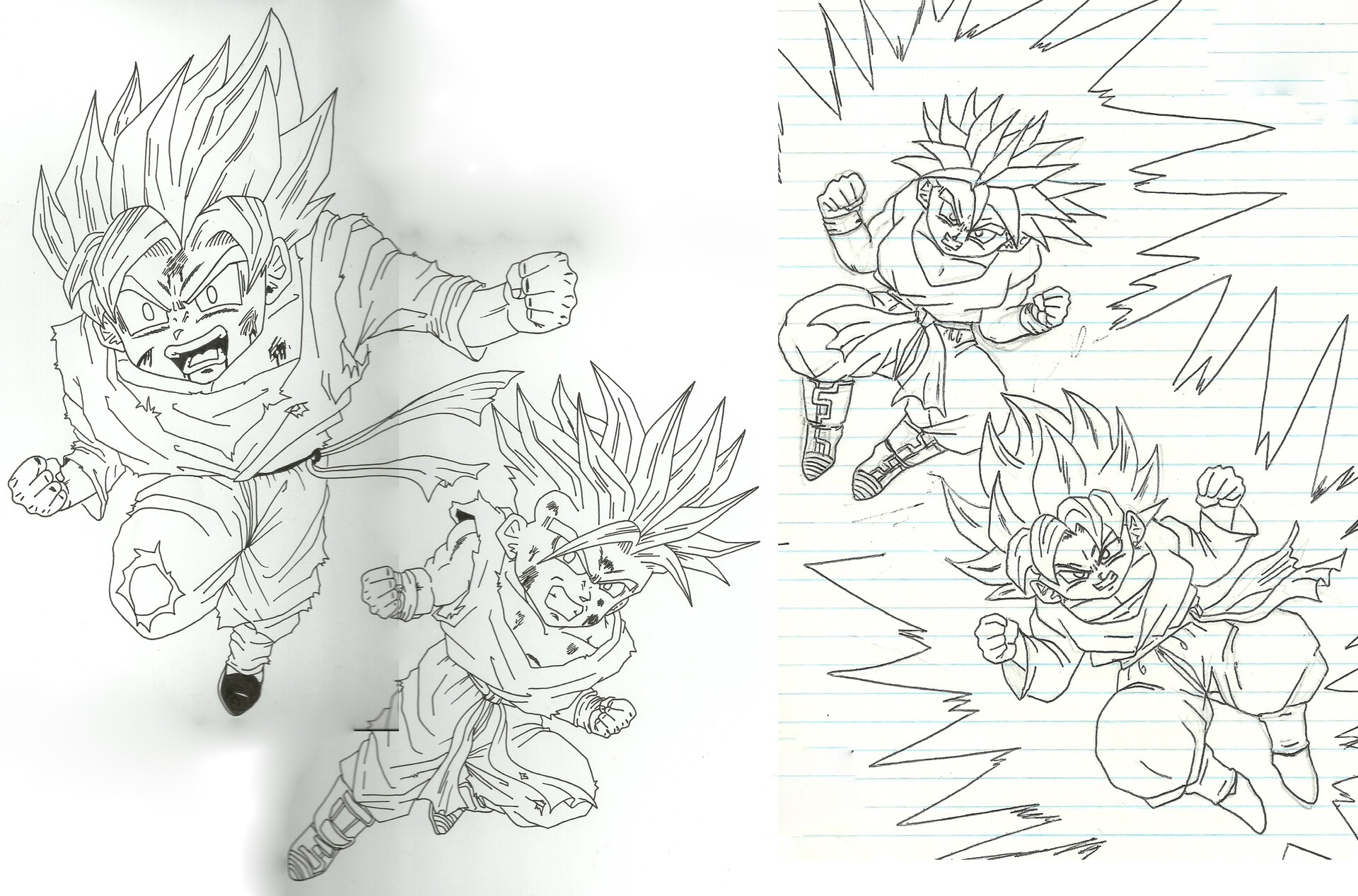 Goten And Trunks Ssj Coloring Pages
