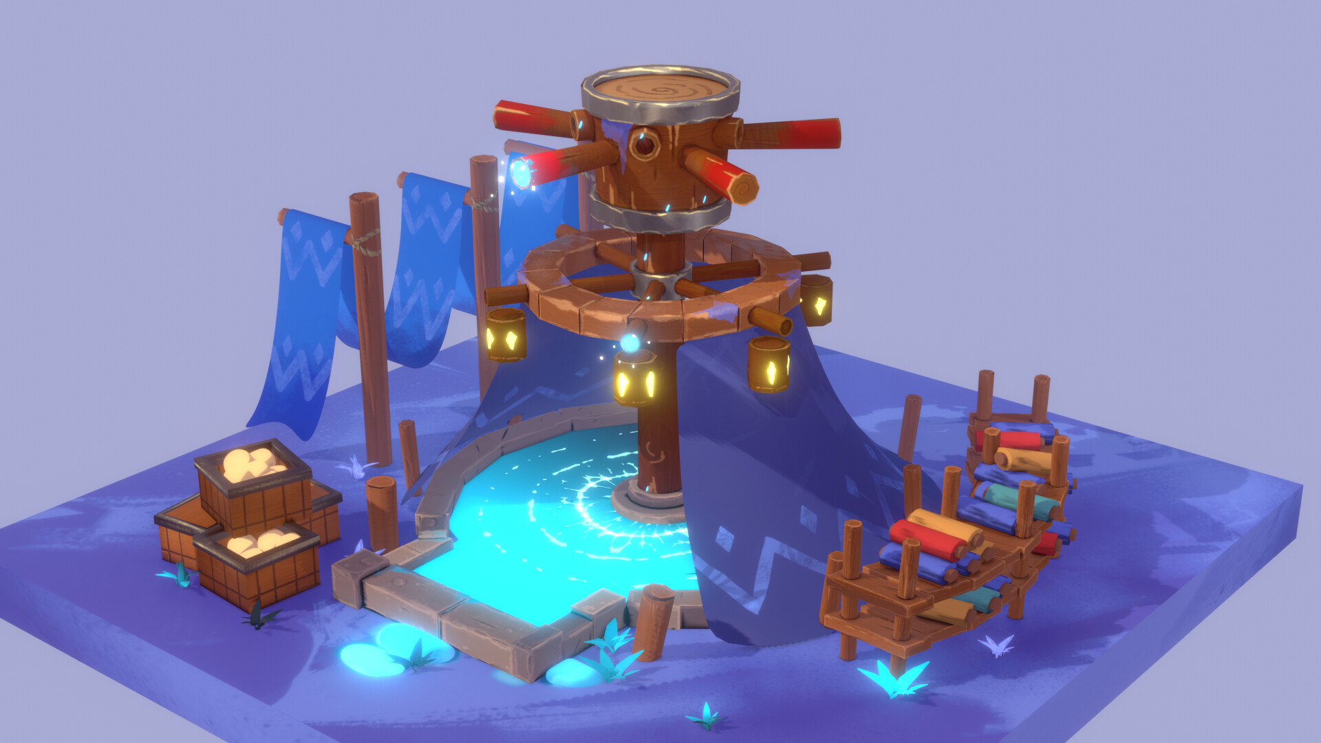 ArtStation - Cartoon Spring Water