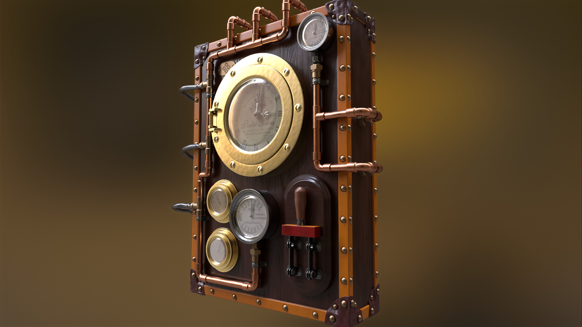 ArtStation - Steampunk style clock