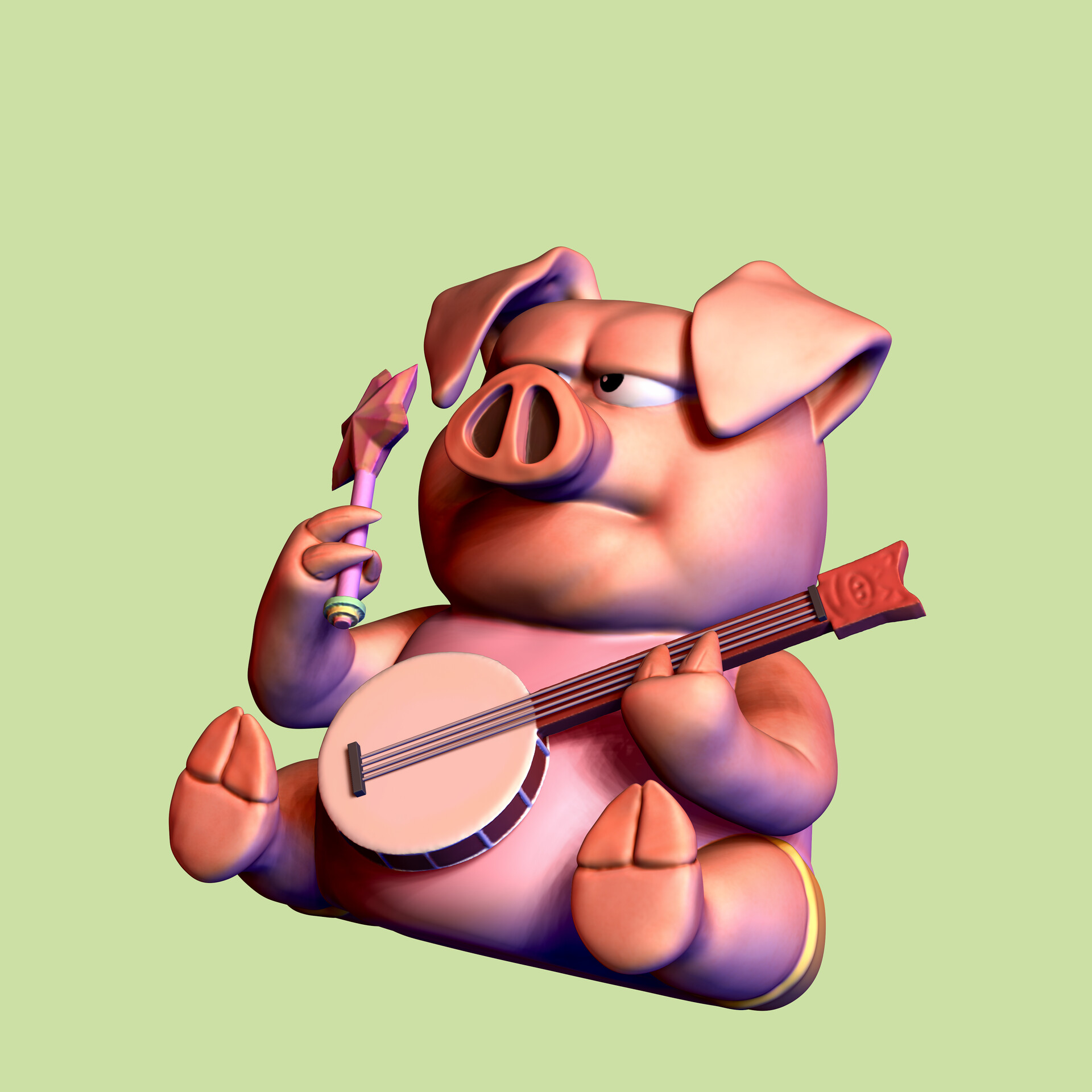 ArtStation - Fairy Pig [Sculpting and 3D Printing]