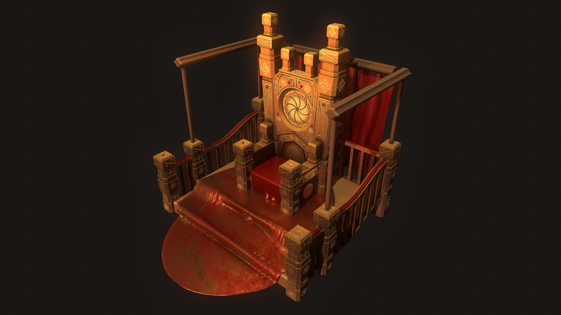 ArtStation - Stylized royal throne