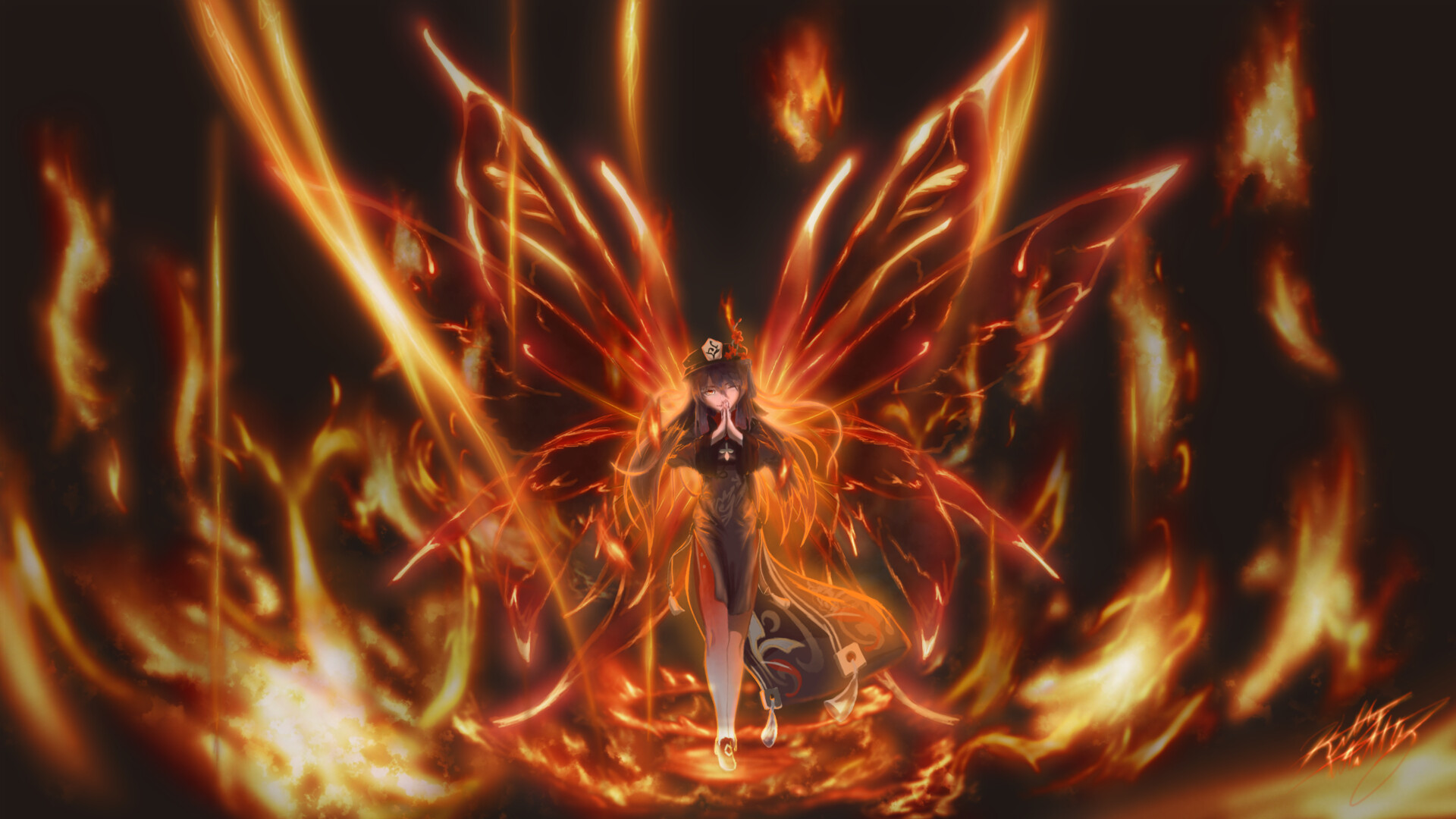 ArtStation - Hutao - Blazing Butterfly