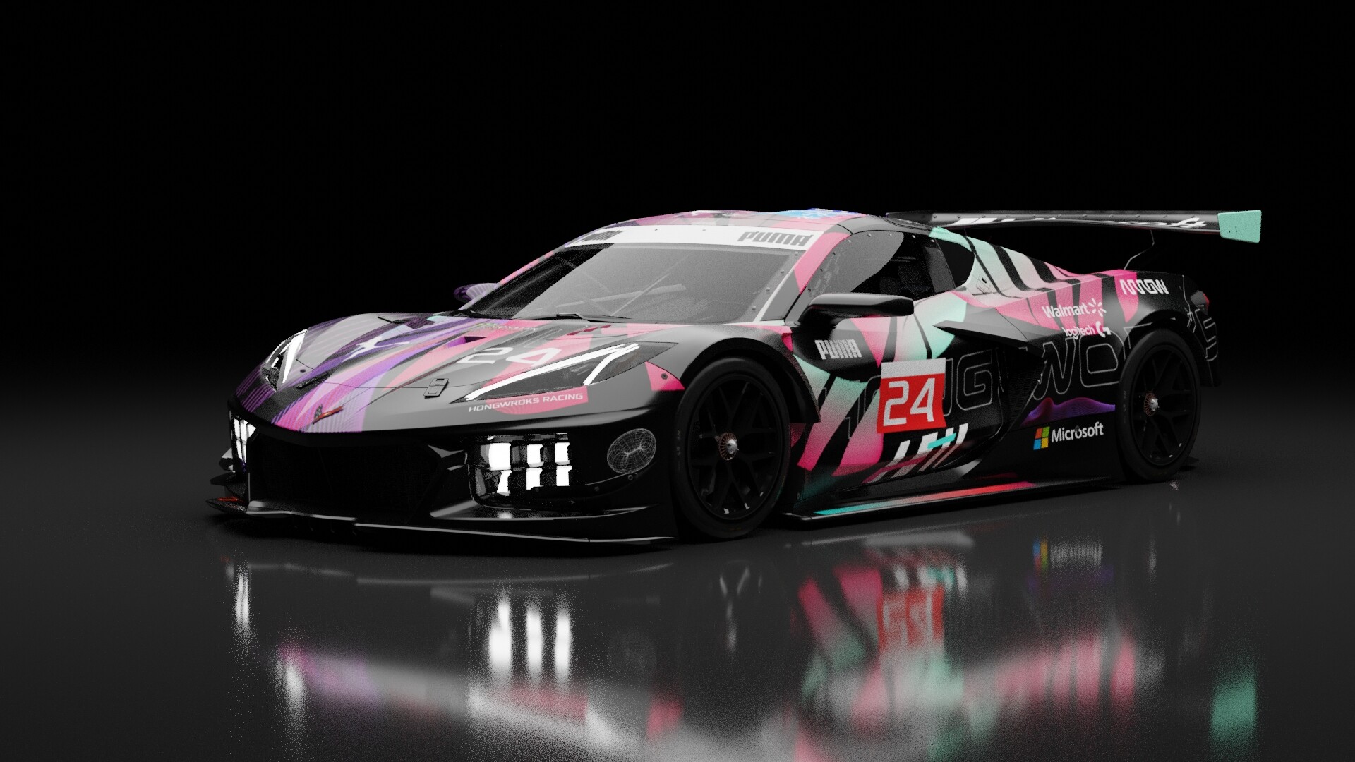 ArtStation - Chevrolet C8R HONGWORKS Racing livery (2)