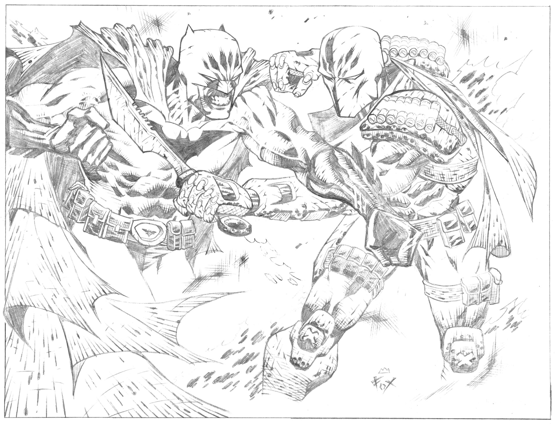 batman vs deathstroke coloring pages