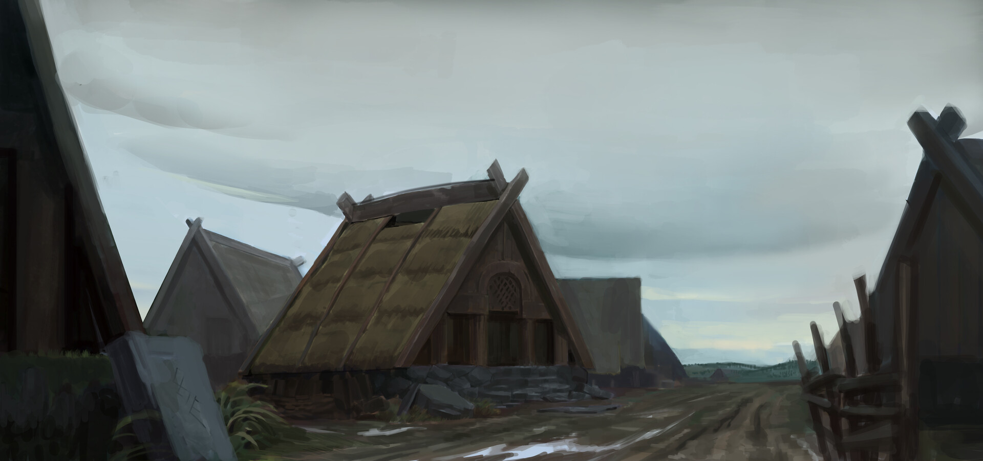 ArtStation - The dull countryside in the north