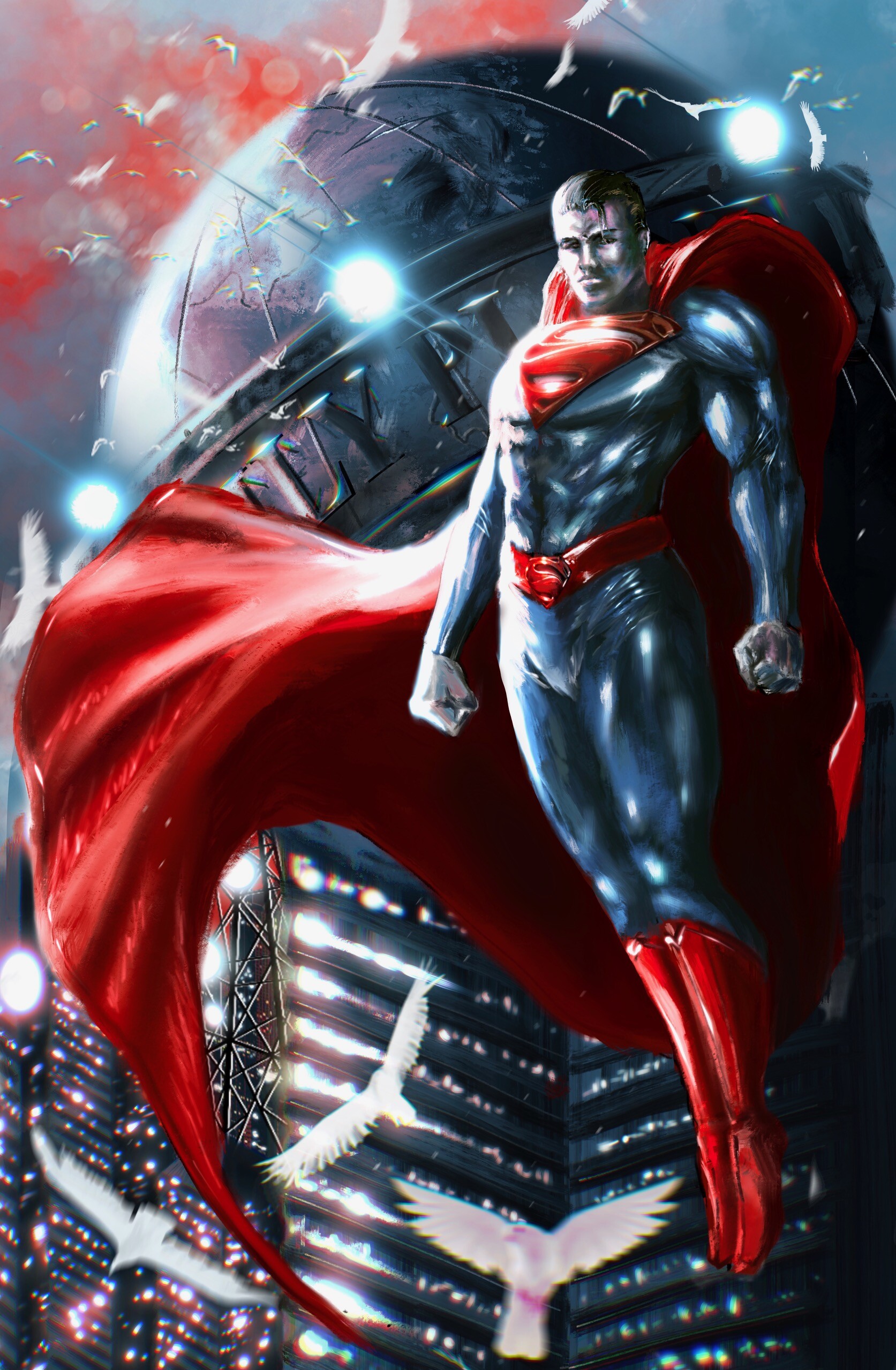 ArtStation - Red Blue Superman