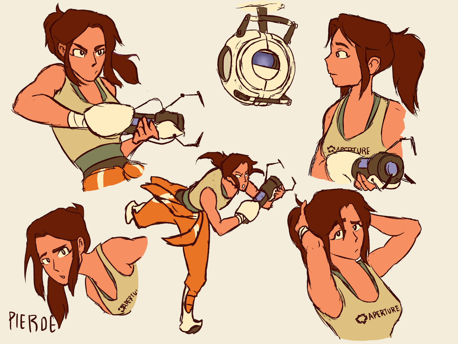 ArtStation - Chell (and Wheatley)