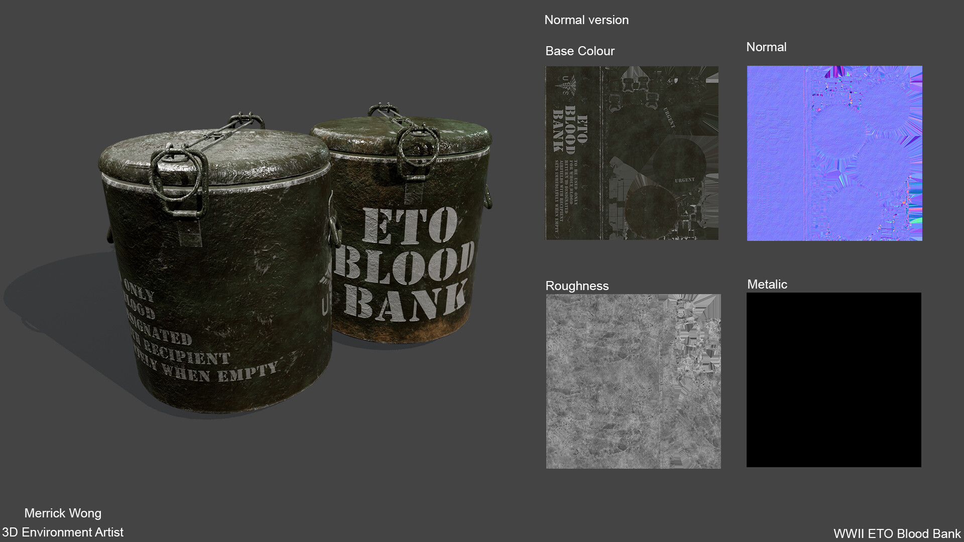 Merrick Wong - Original U.S. WWII ETO Blood Bank M-1941 Mermite Can ...