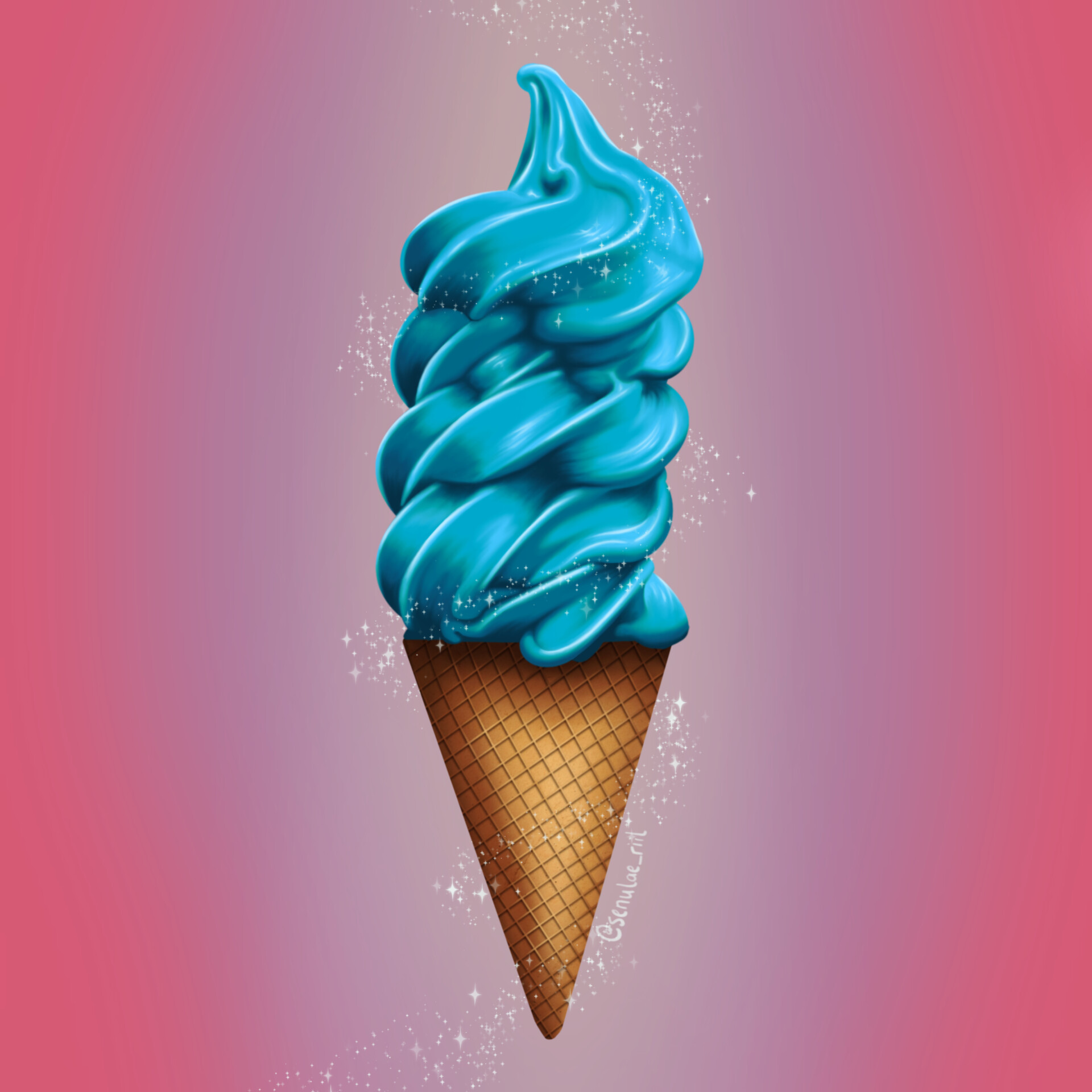 ArtStation - Blue Ice Cream
