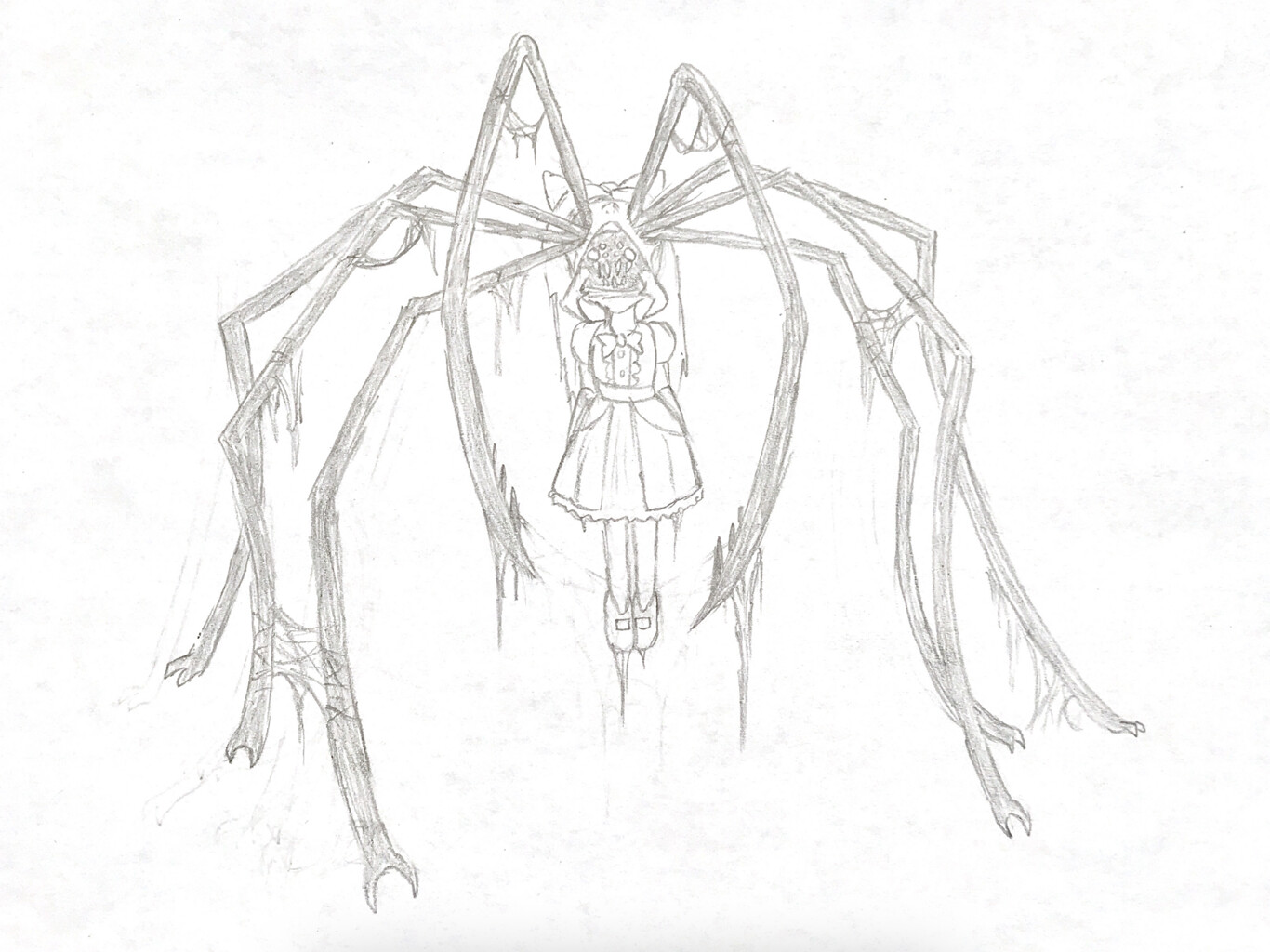 spider monster drawing