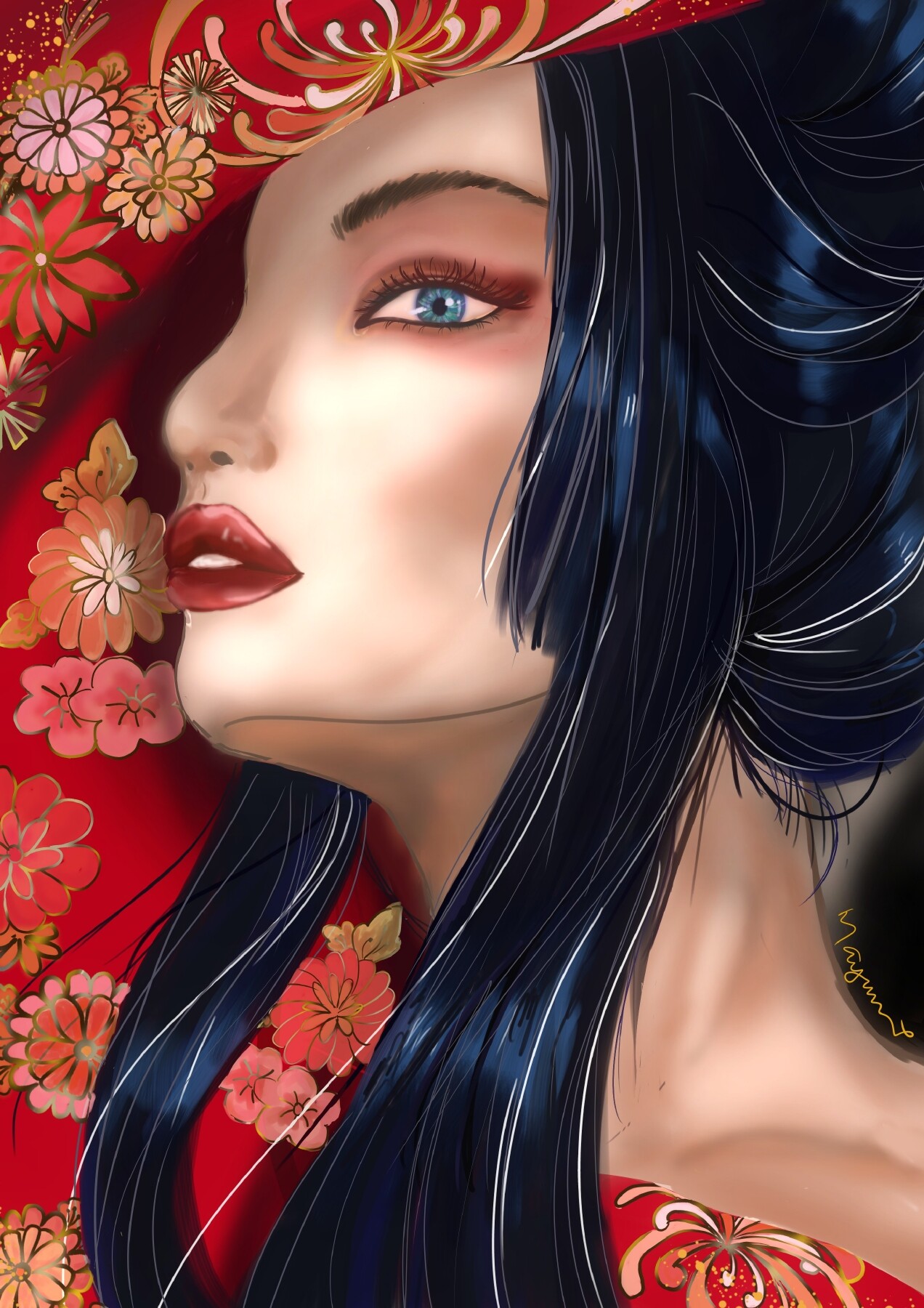 ArtStation - Kimono woman