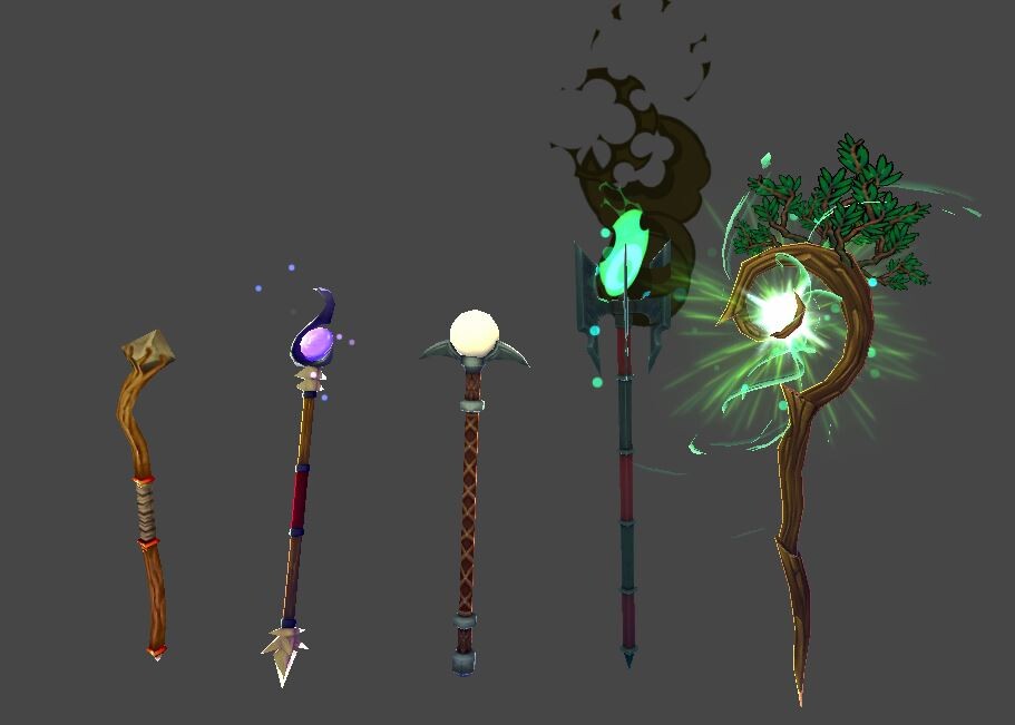 ArtStation - Hand painted weapons