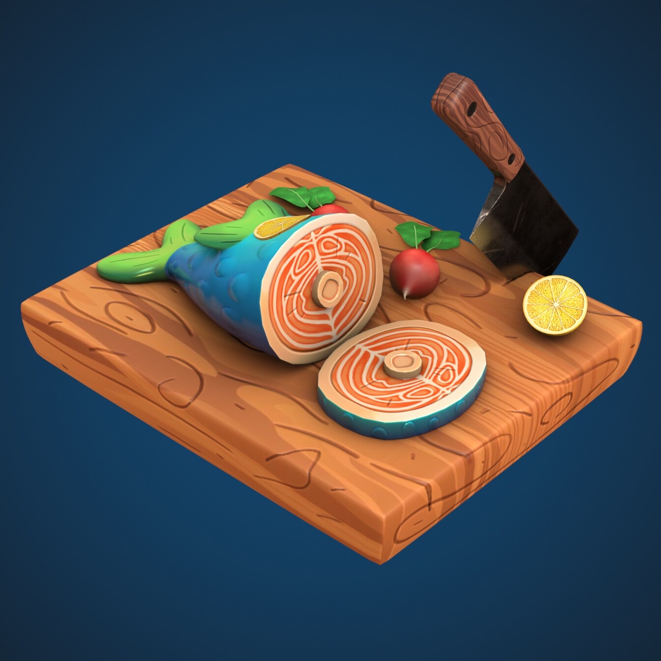 ArtStation - Delicious Fish Prop