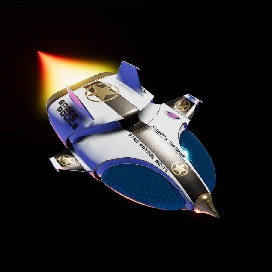 ArtStation - Space Cop Pursuit Fighter