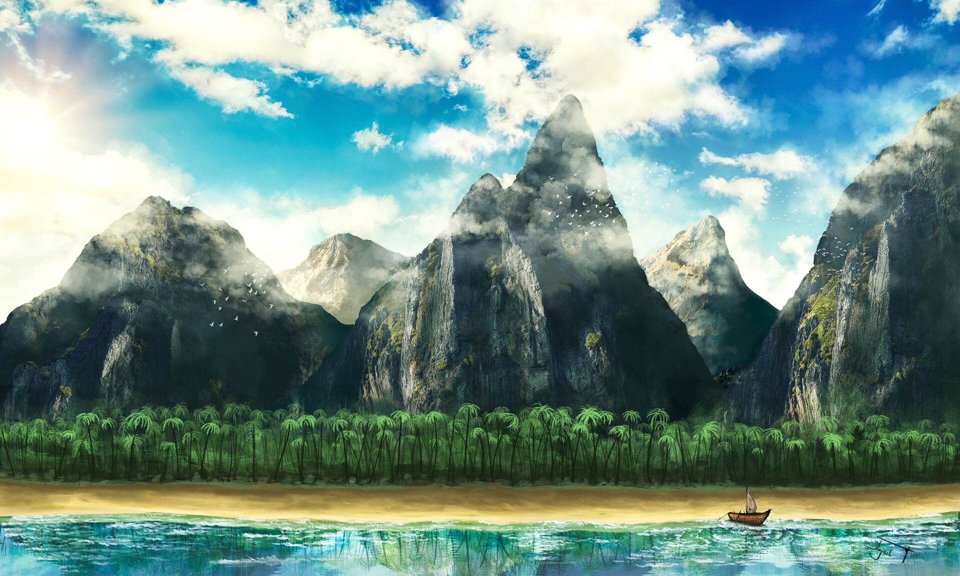 ArtStation - Anime Style landscape Digital_portrait