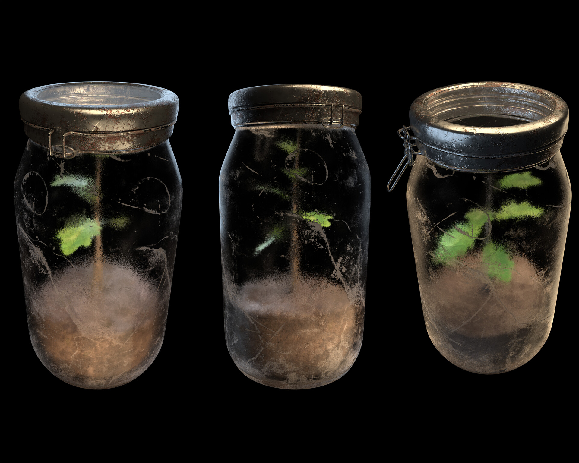 ArtStation - plants in a jar