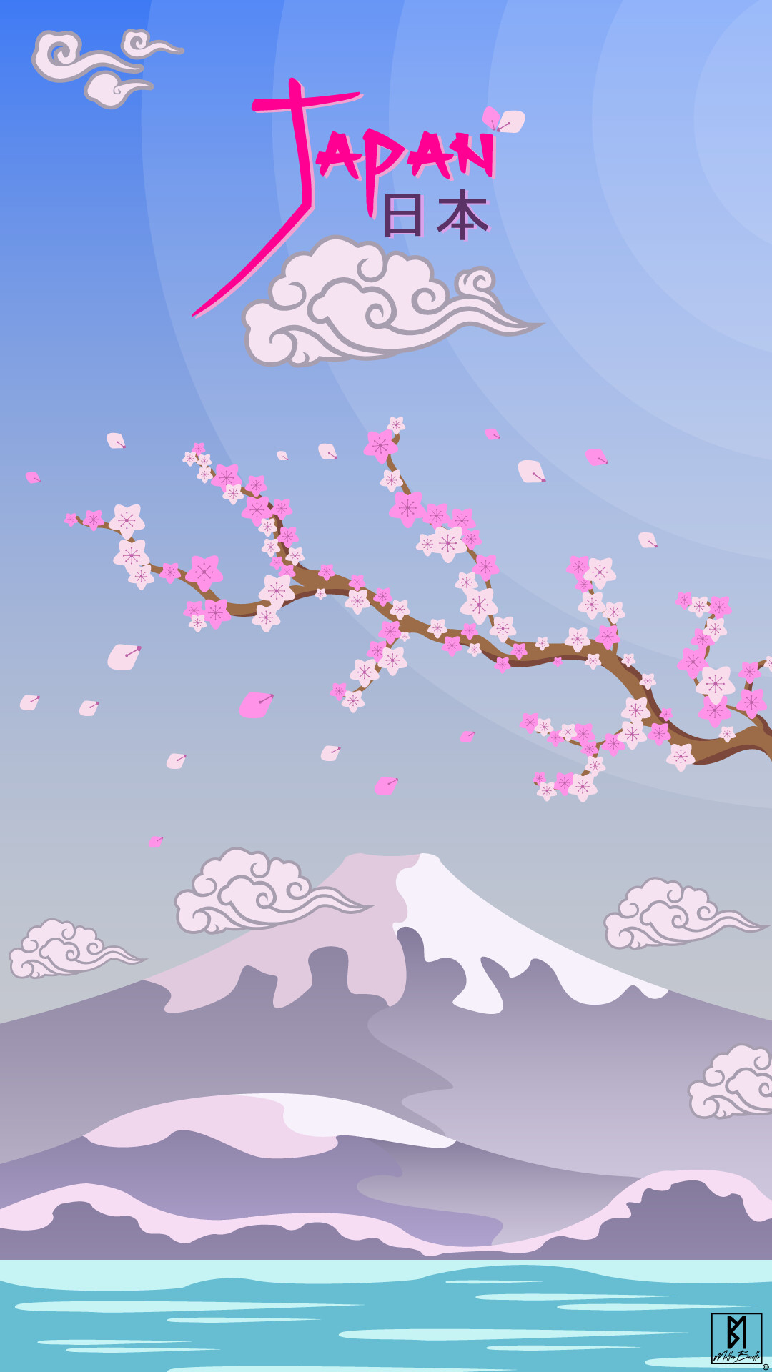 ArtStation - Flat Japan postcard