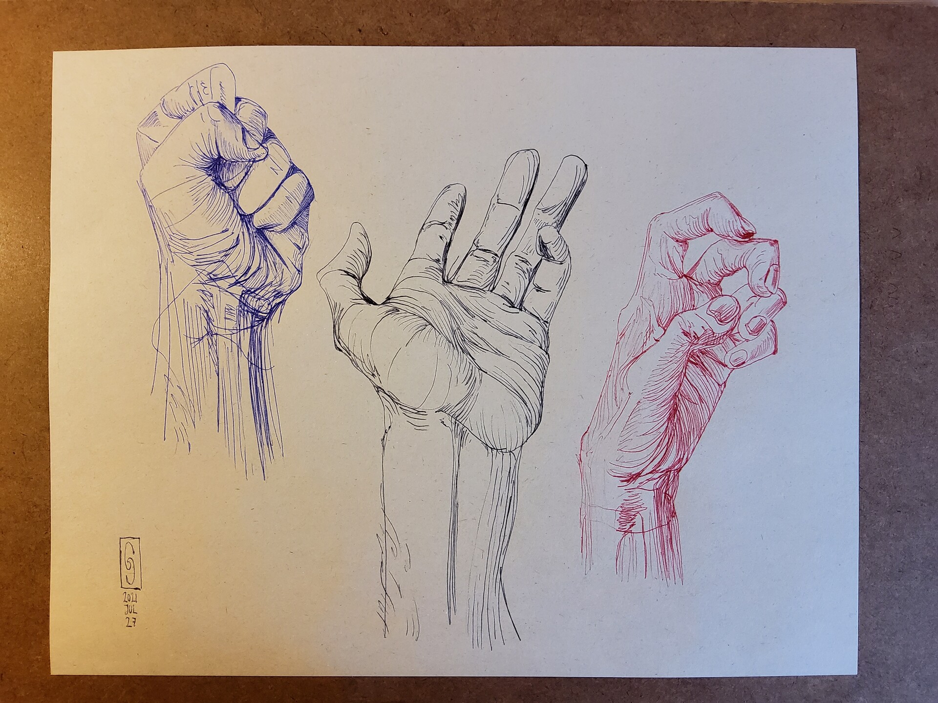 ArtStation - 2021JUL27/ Week of Sketching HANDS - Day2