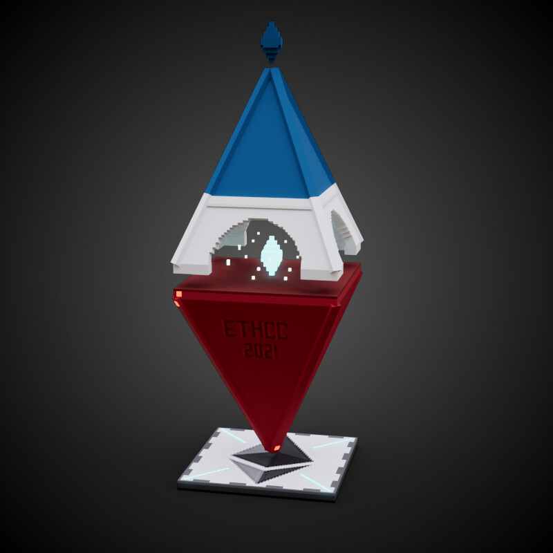 ArtStation - ETHCC 2021 voxel logo