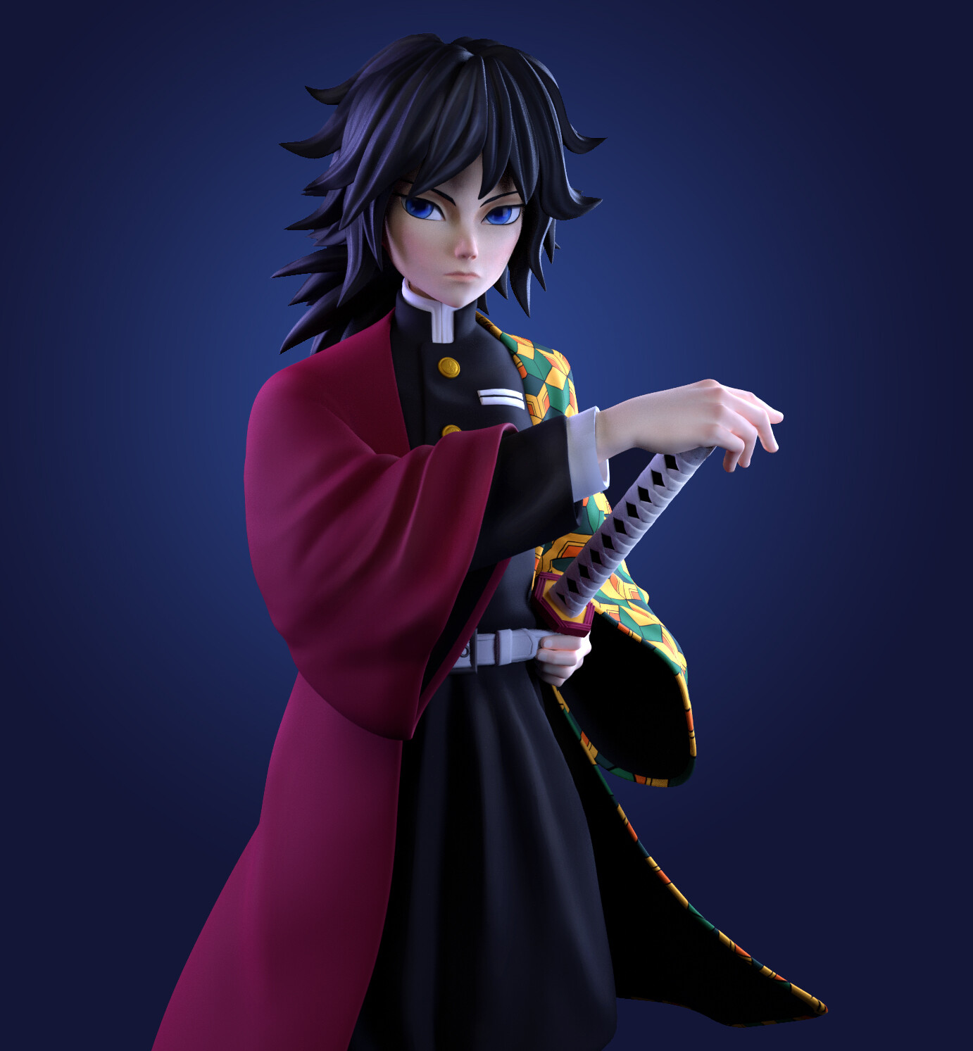 ArtStation - Giyu Tomioka (Demon Slayer)