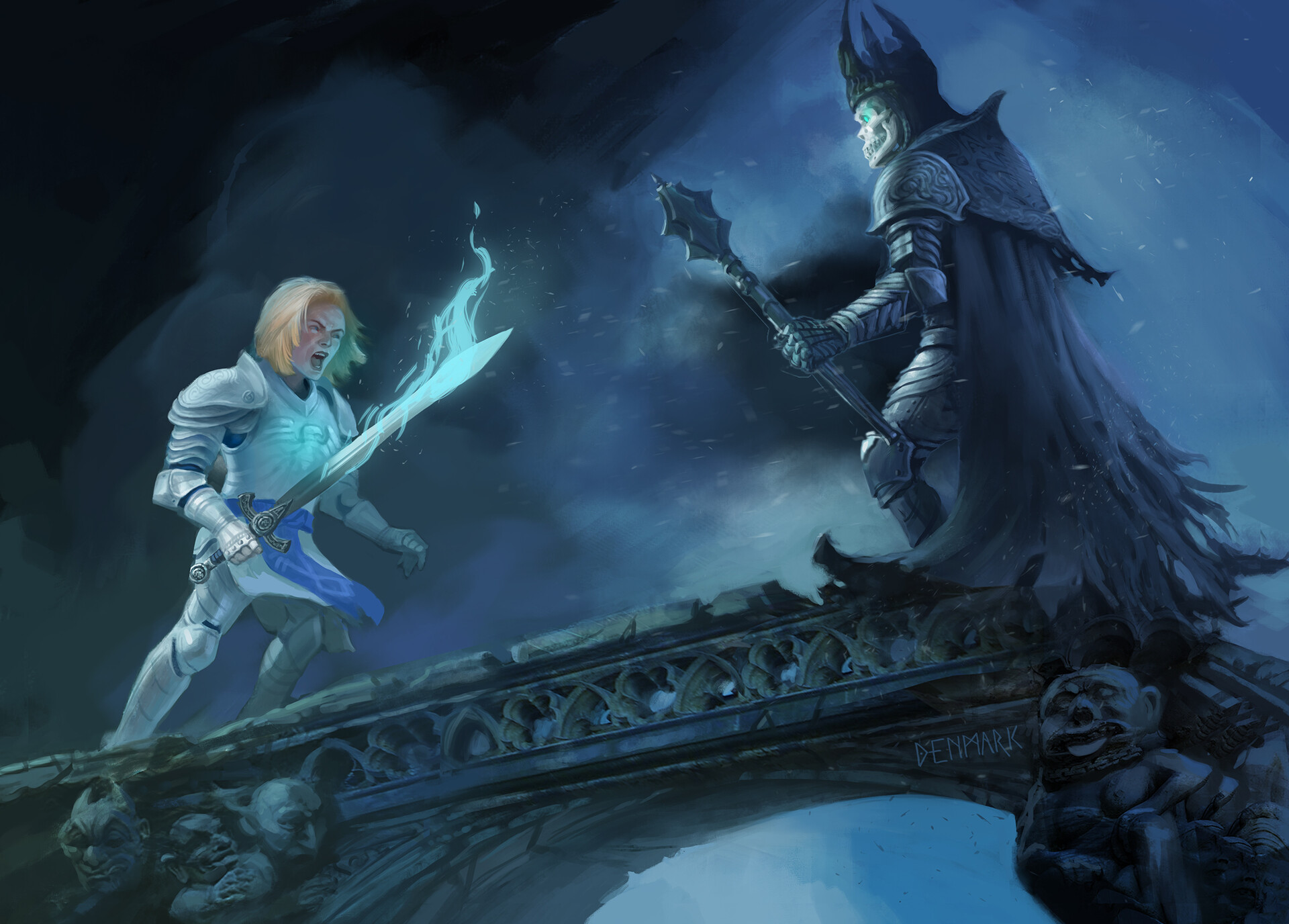 ArtStation - Paladin vs. Death Knight, Thomas Denmark